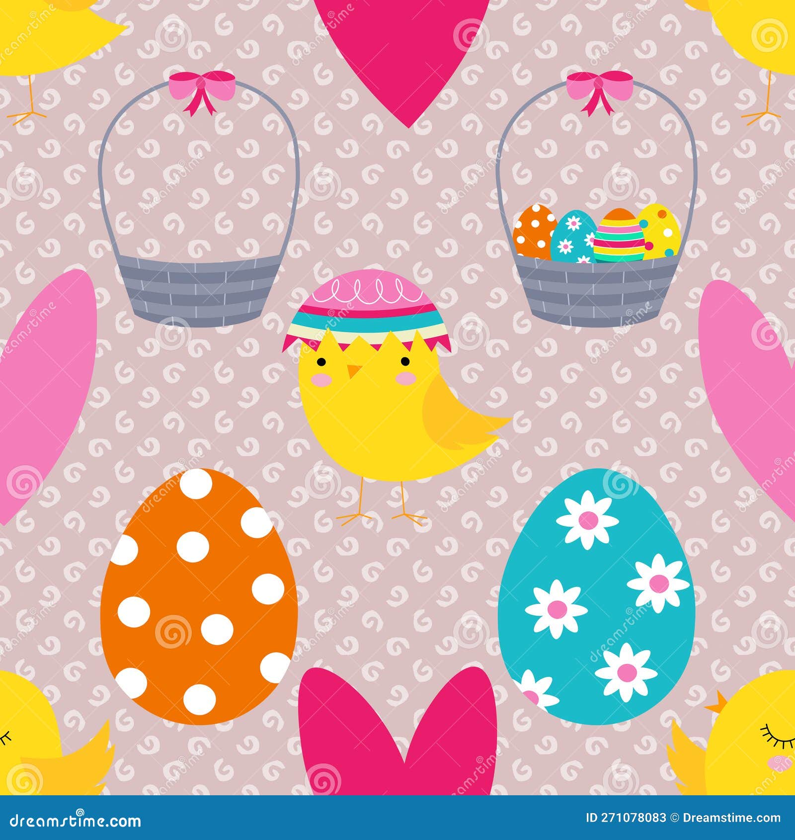 Seamless Repeating Pattern Celebrating Festive Easter during Spring ...
