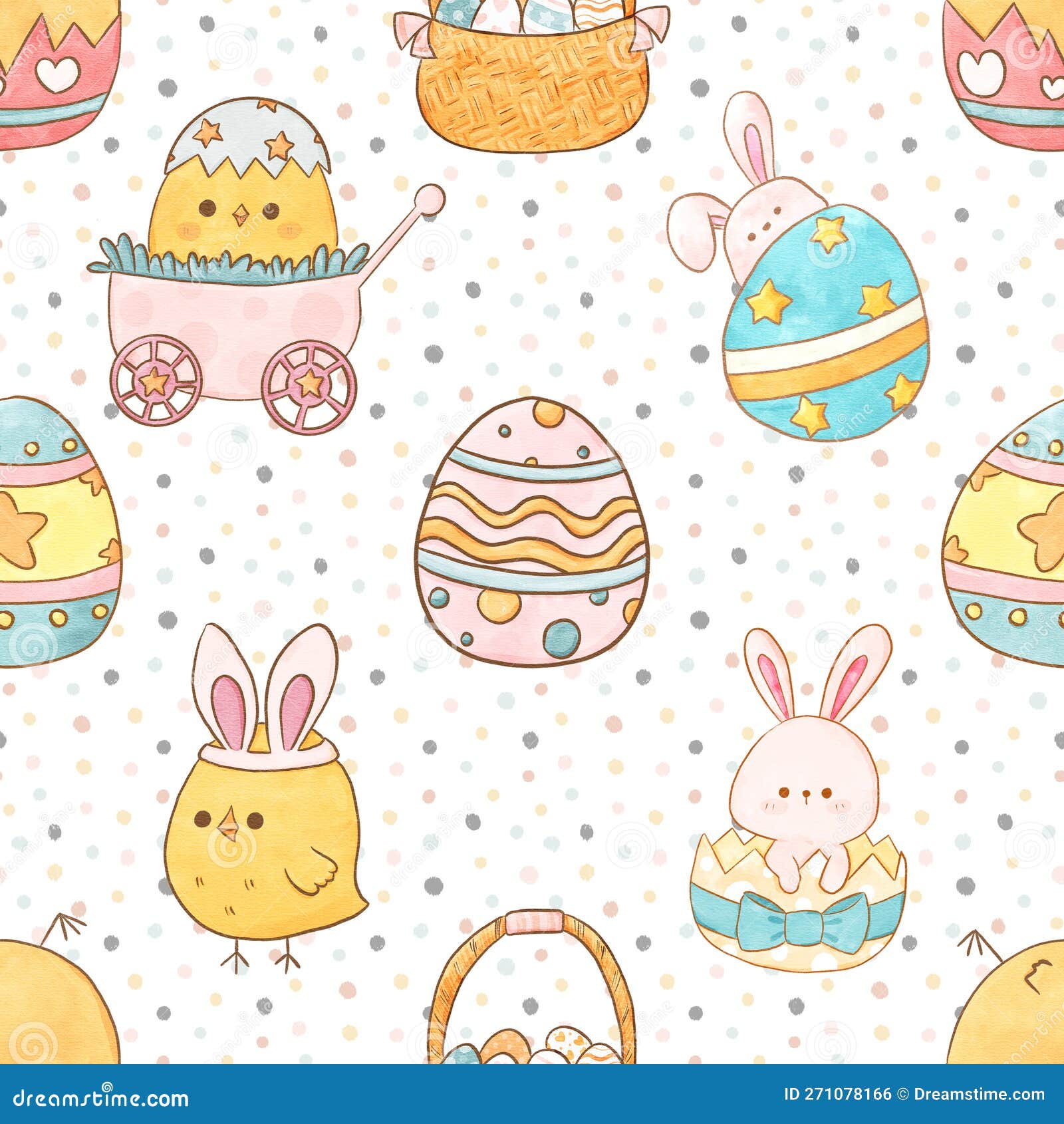Seamless Repeating Pattern Celebrating Festive Easter during Spring ...