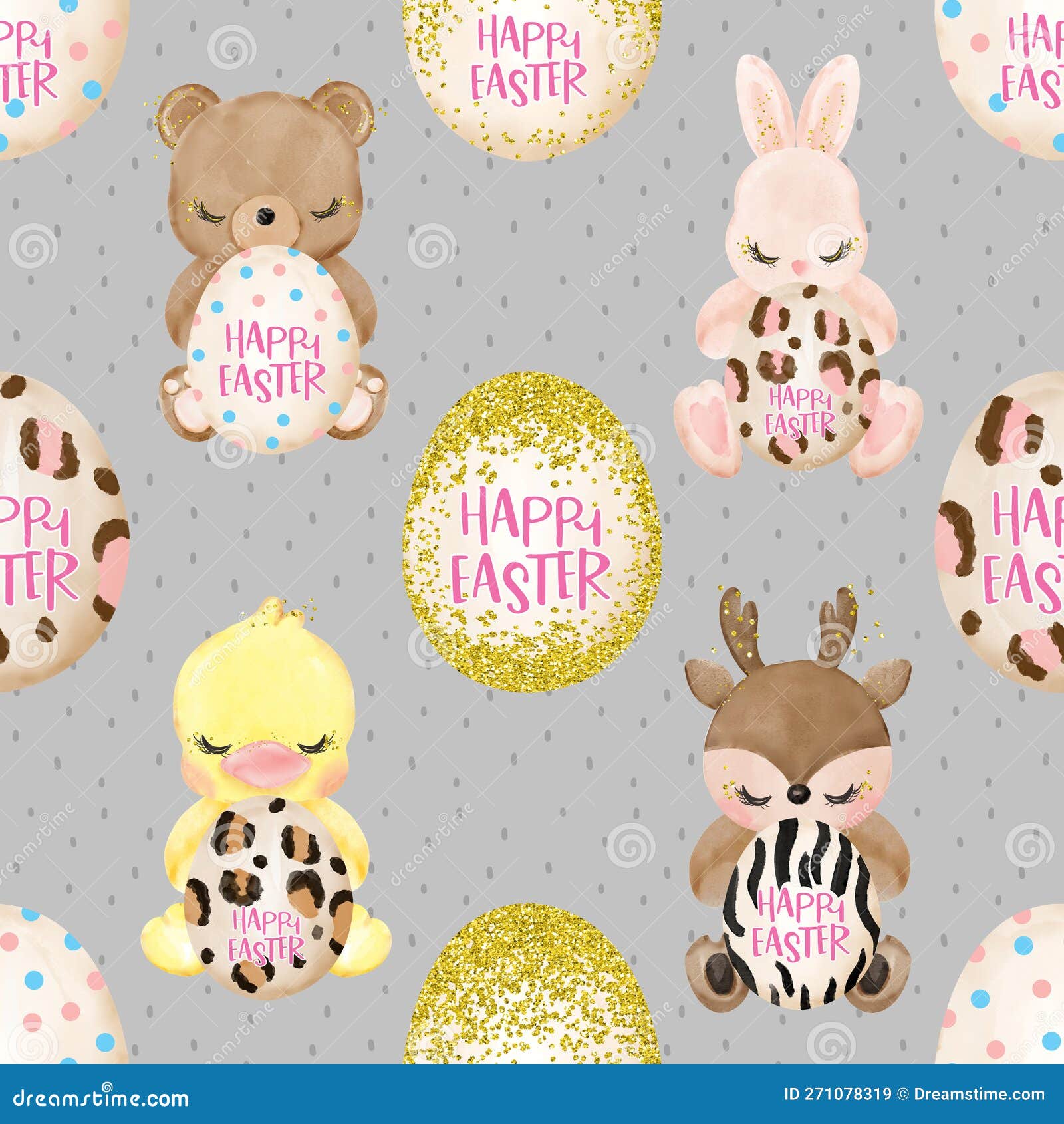 Seamless Repeating Pattern Celebrating Festive Easter during Spring ...