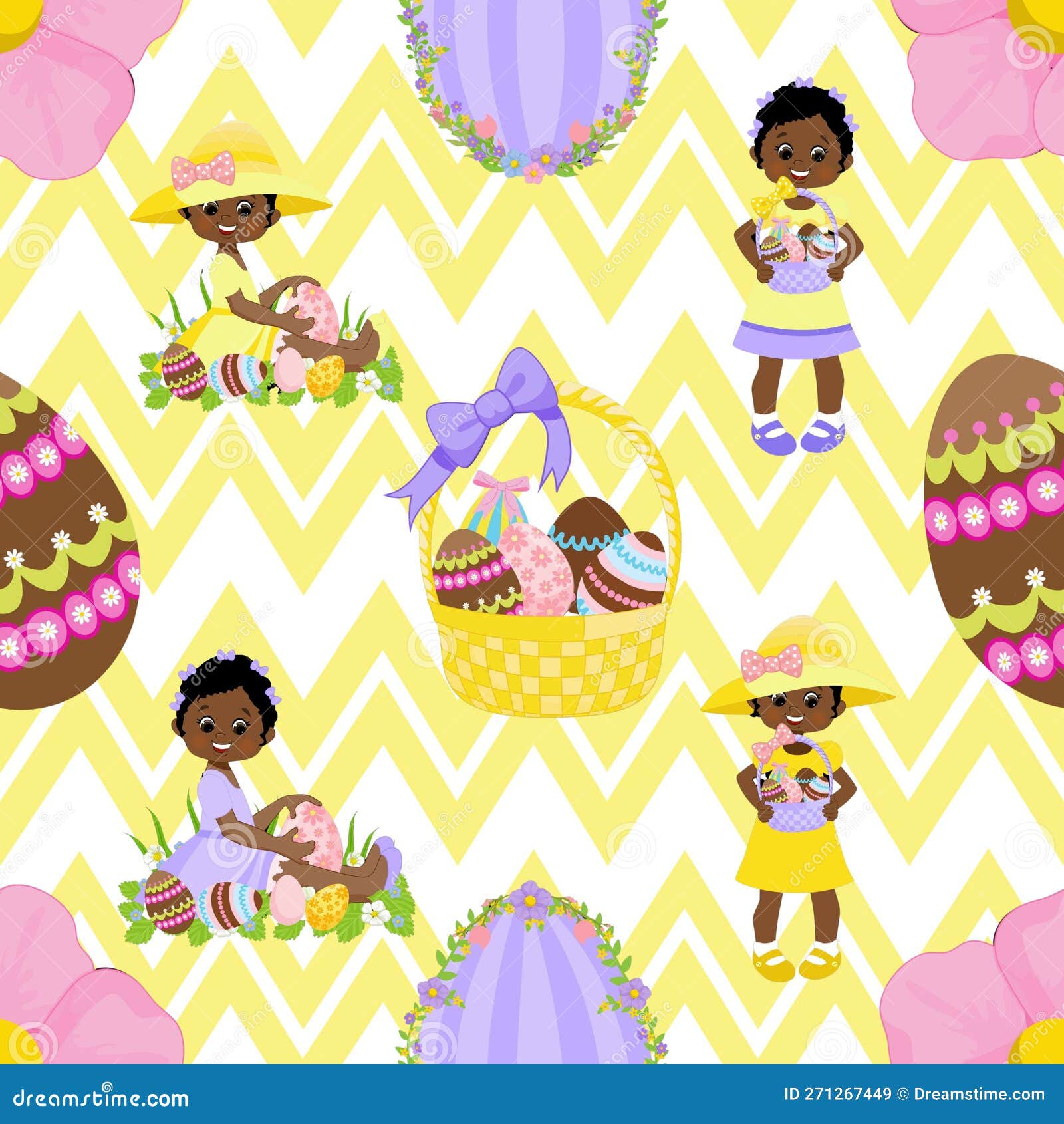 Seamless Repeating Pattern Celebrating Festive Easter during Spring ...