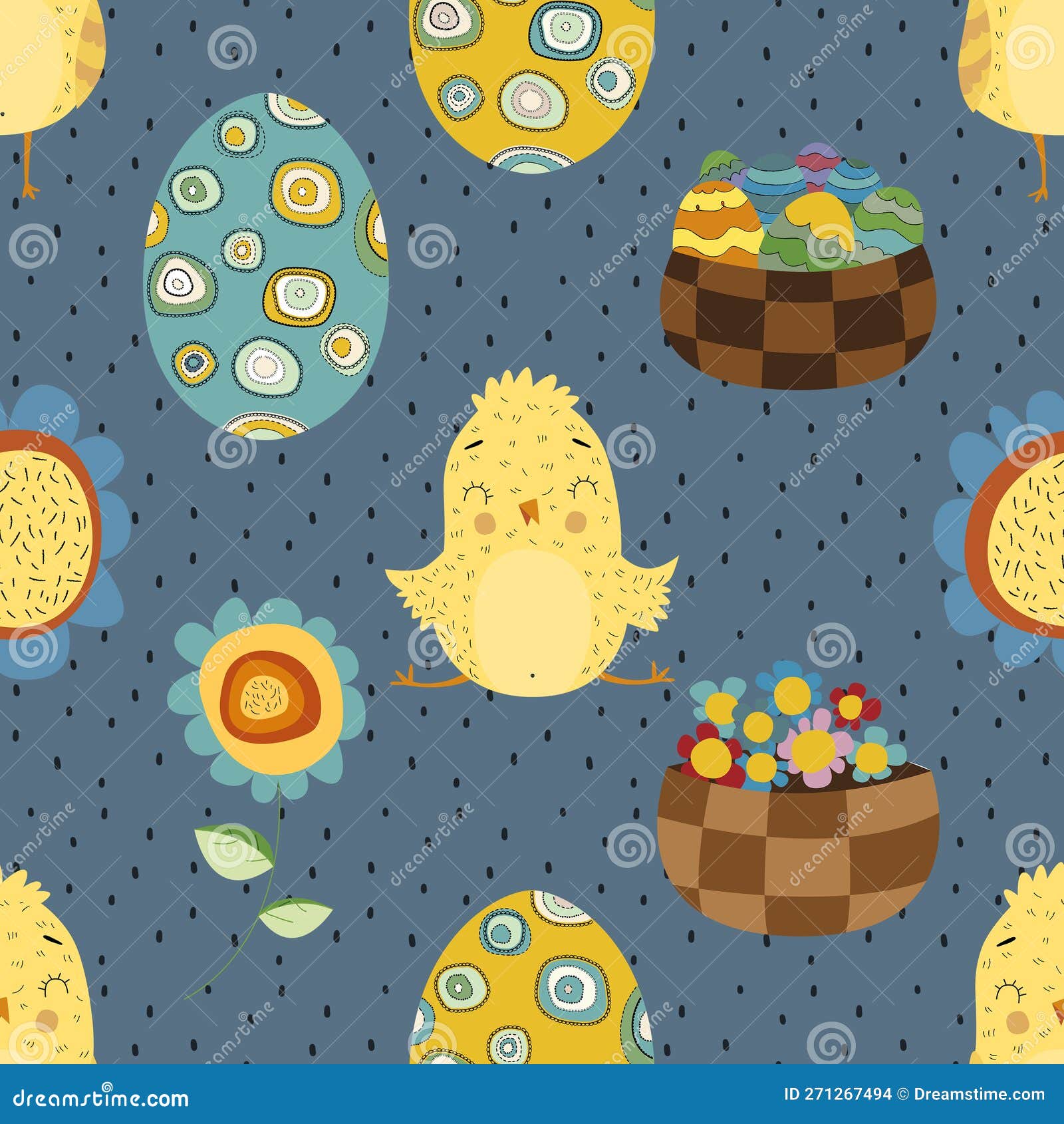 Seamless Repeating Pattern Celebrating Festive Easter during Spring ...
