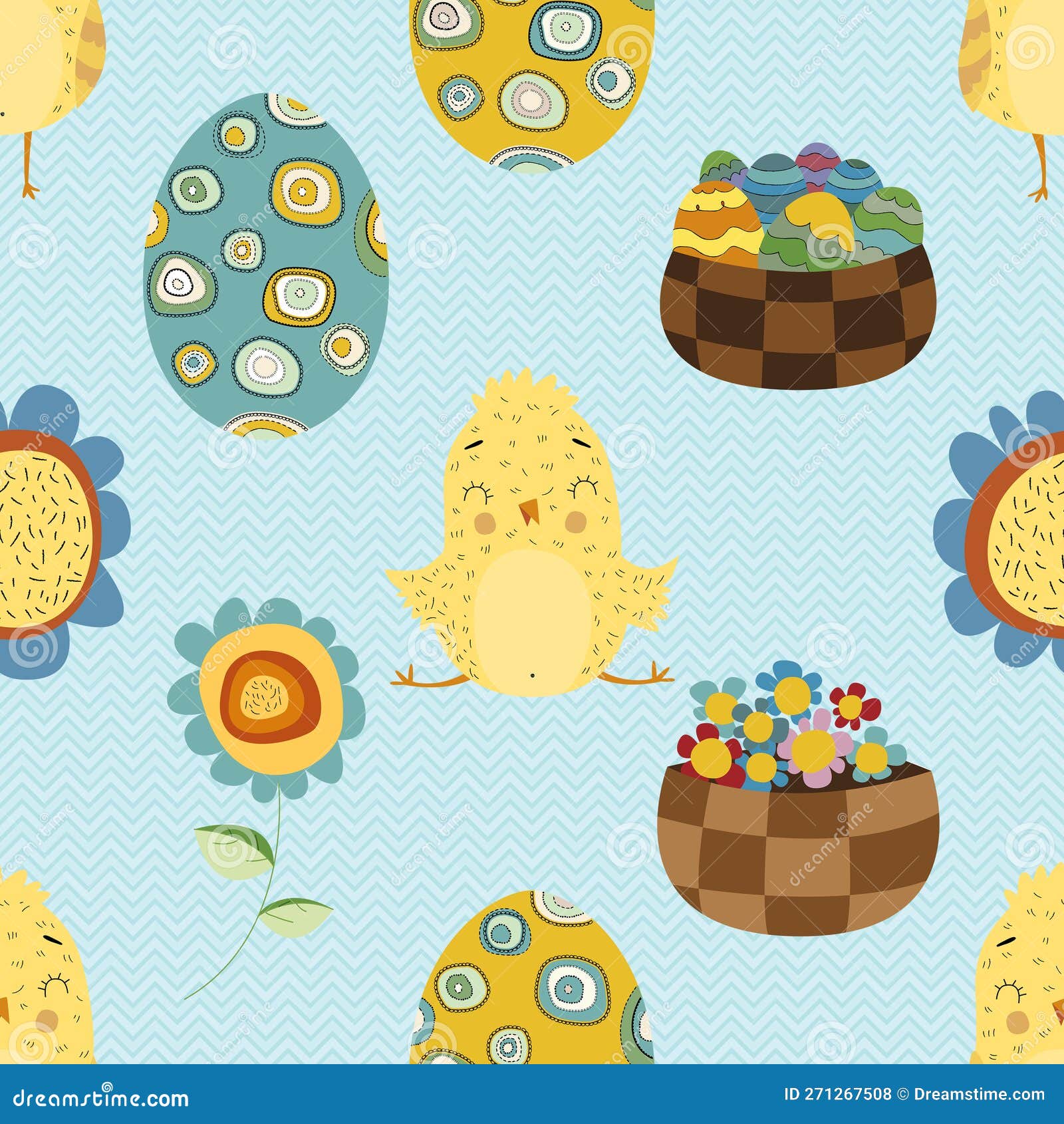 Seamless Repeating Pattern Celebrating Festive Easter during Spring ...