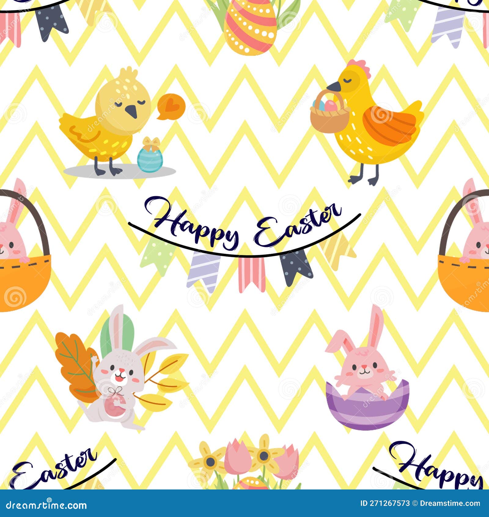Seamless Repeating Pattern Celebrating Festive Easter during Spring ...