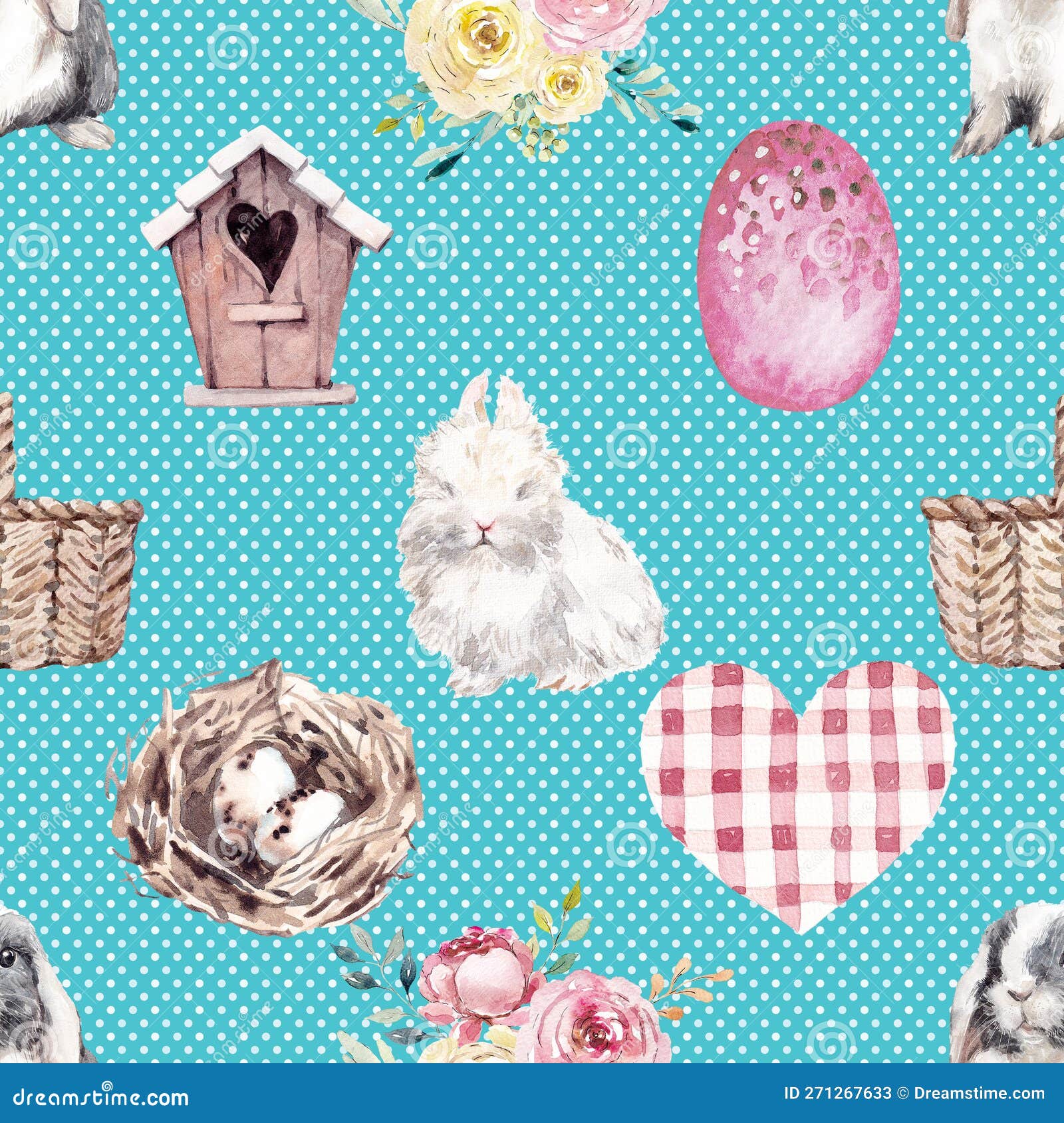 Seamless Repeating Pattern Celebrating Festive Easter during Spring ...