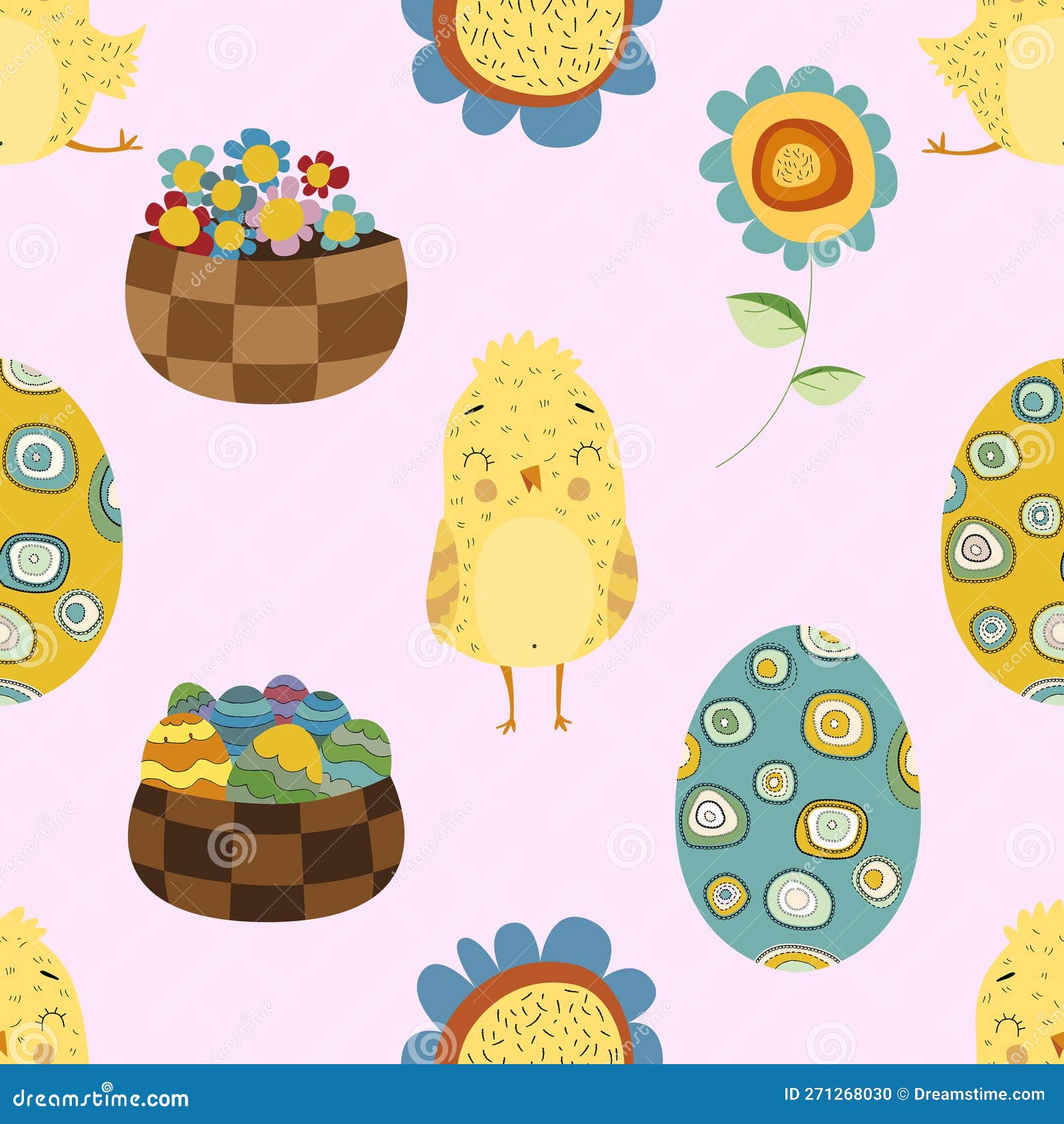 Seamless Repeating Pattern Celebrating Festive Easter during Spring ...