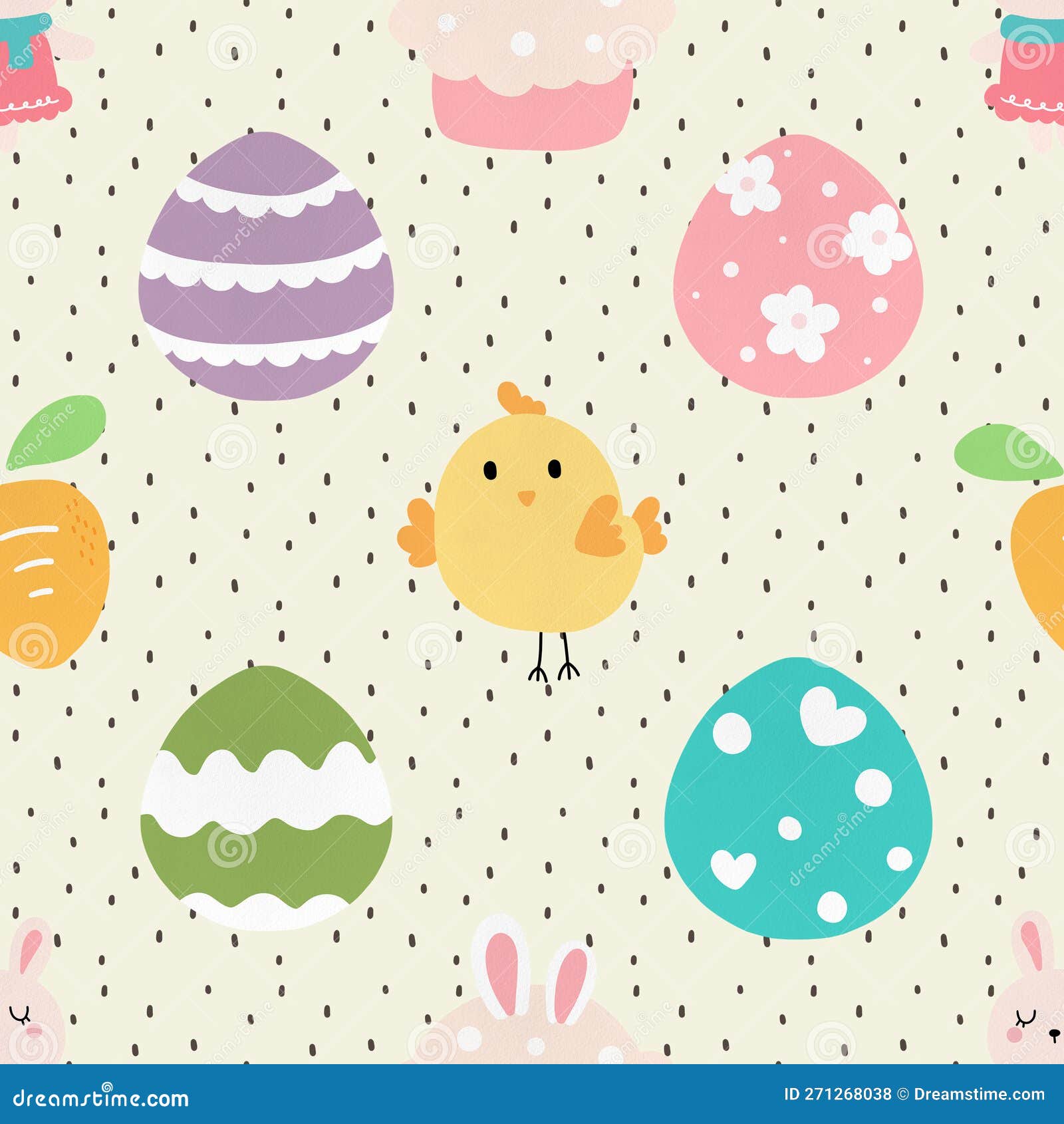 Seamless Repeating Pattern Celebrating Festive Easter during Spring ...
