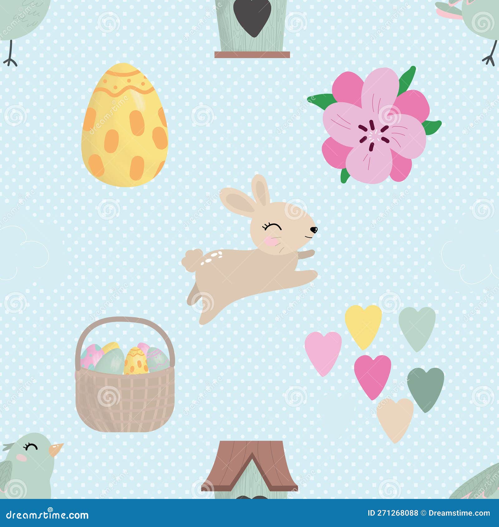 Seamless Repeating Pattern Celebrating Festive Easter during Spring ...