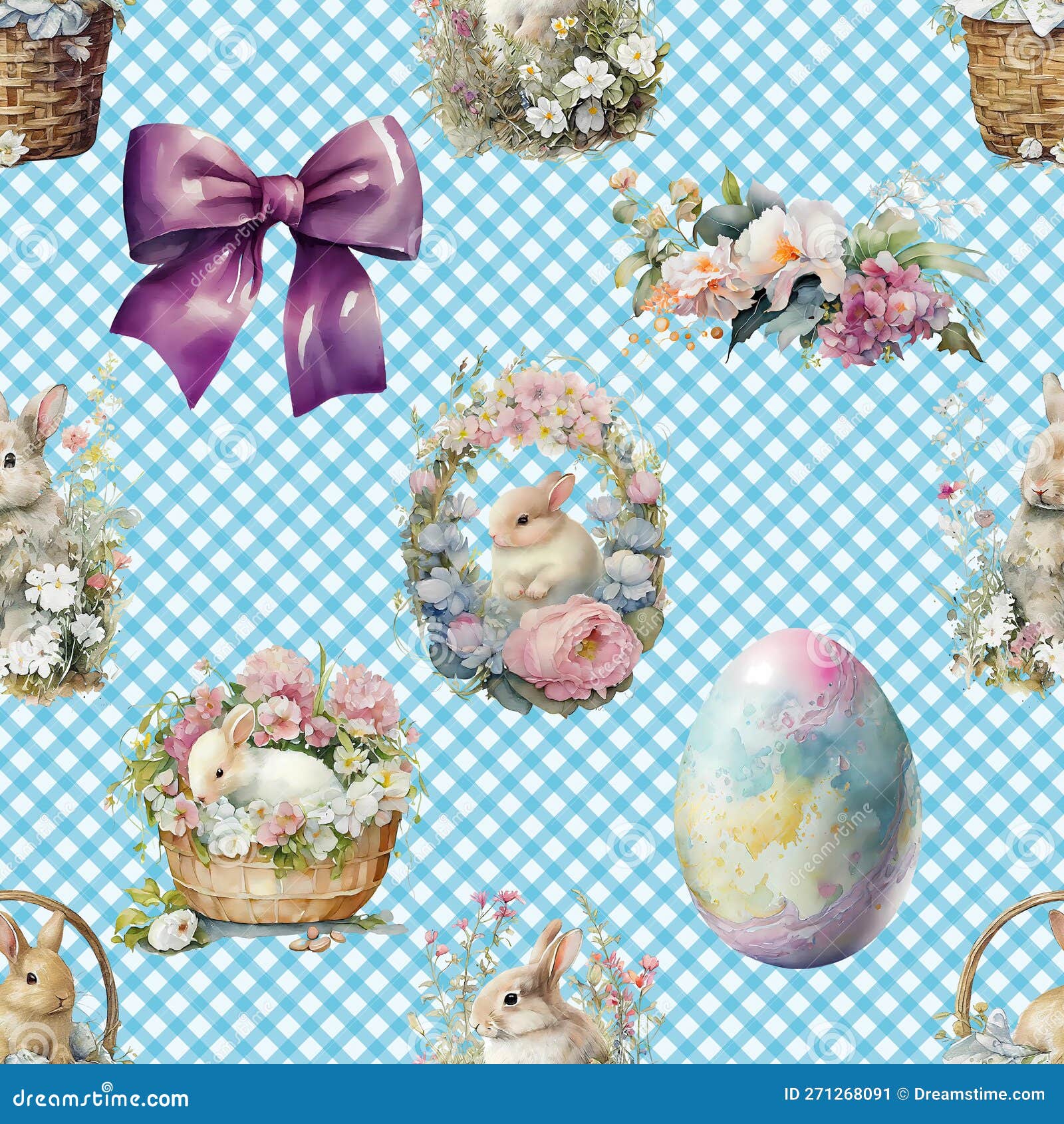 Seamless Repeating Pattern Celebrating Festive Easter during Spring ...