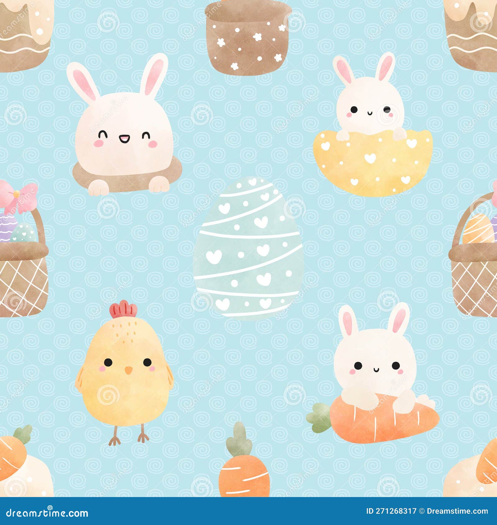 Seamless Repeating Pattern Celebrating Festive Easter during Spring ...