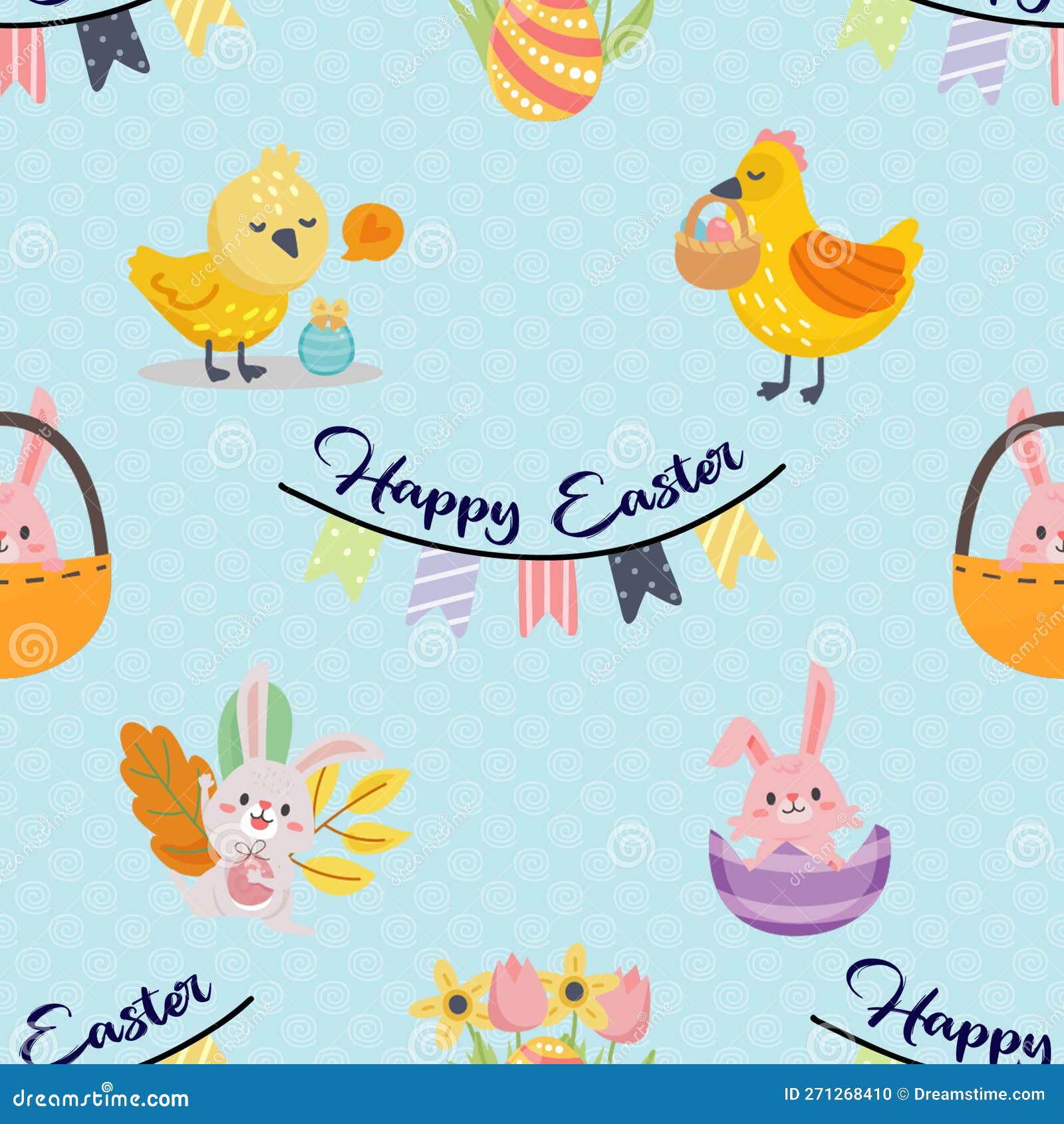 Seamless Repeating Pattern Celebrating Festive Easter during Spring ...