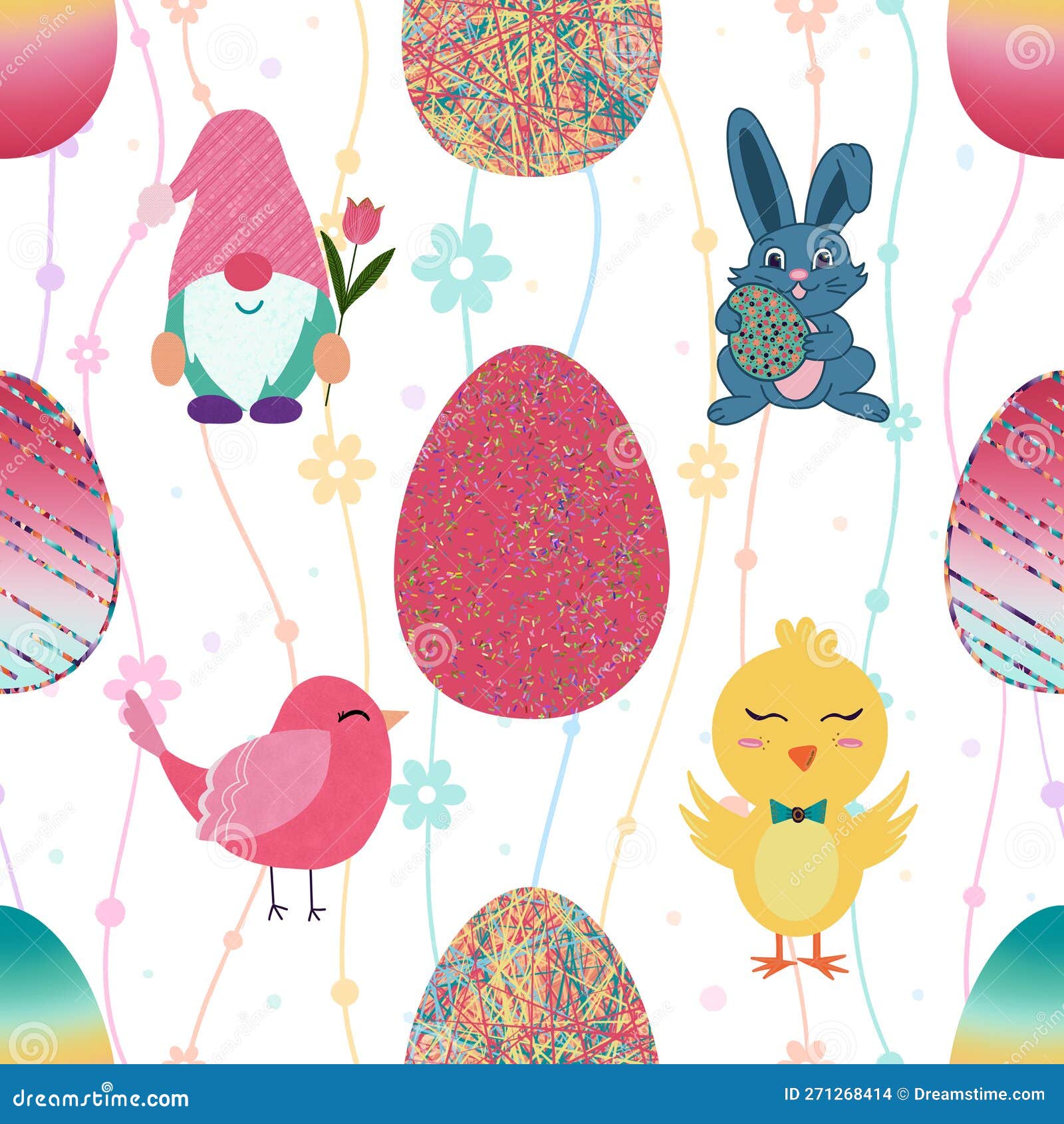 Seamless Repeating Pattern Celebrating Festive Easter during Spring ...