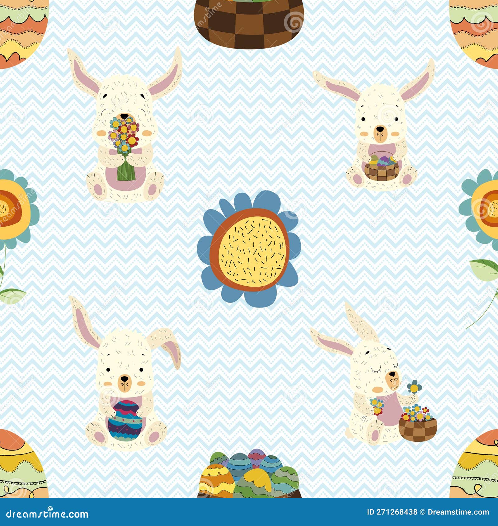 Seamless Repeating Pattern Celebrating Festive Easter during Spring ...
