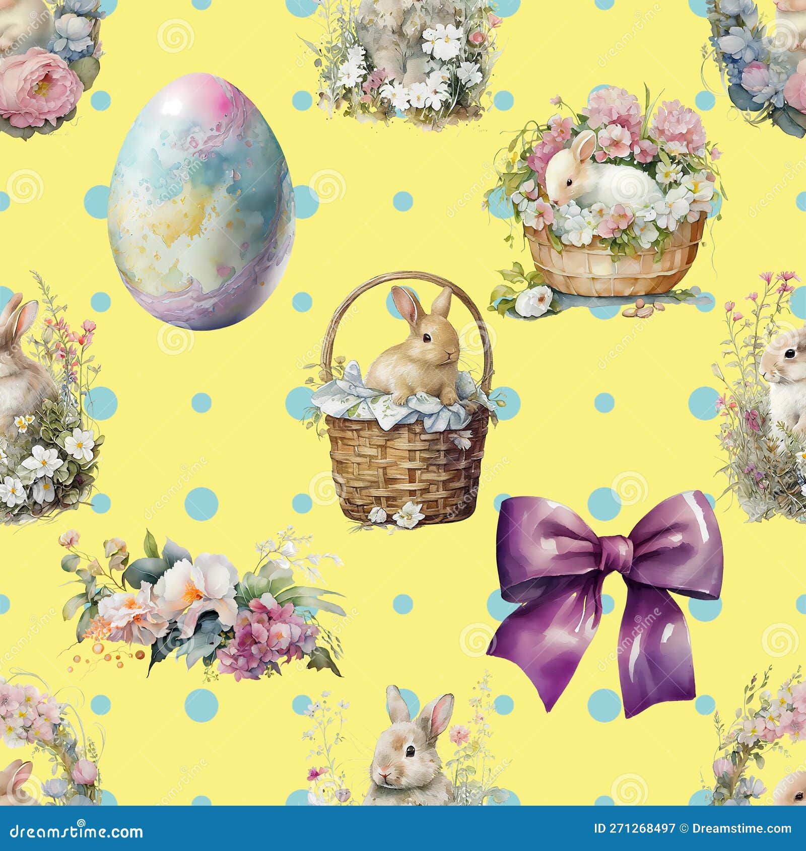 Seamless Repeating Pattern Celebrating Festive Easter during Spring ...