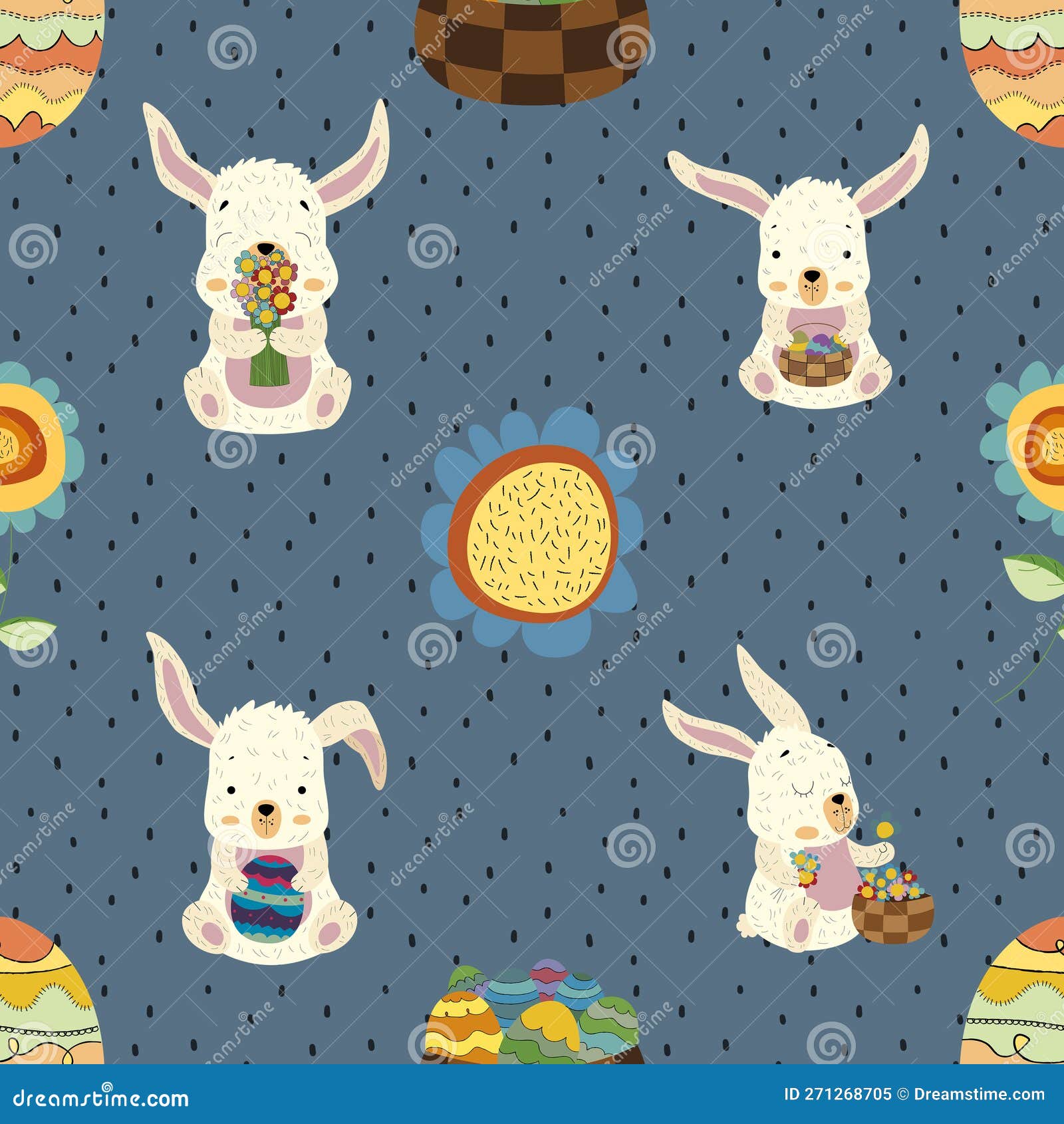 Seamless Repeating Pattern Celebrating Festive Easter during Spring ...