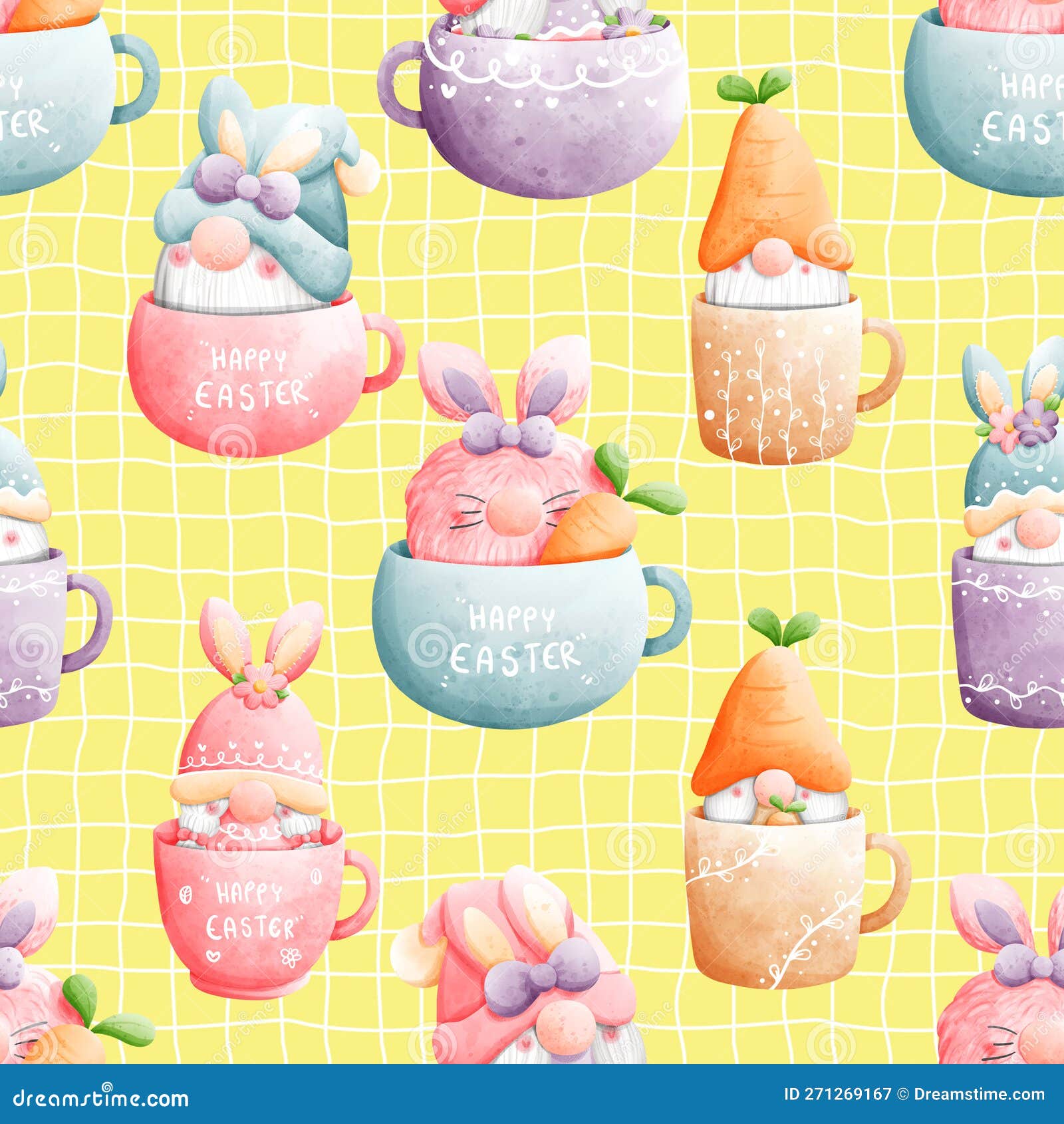 Seamless Repeating Pattern Celebrating Festive Easter during Spring ...