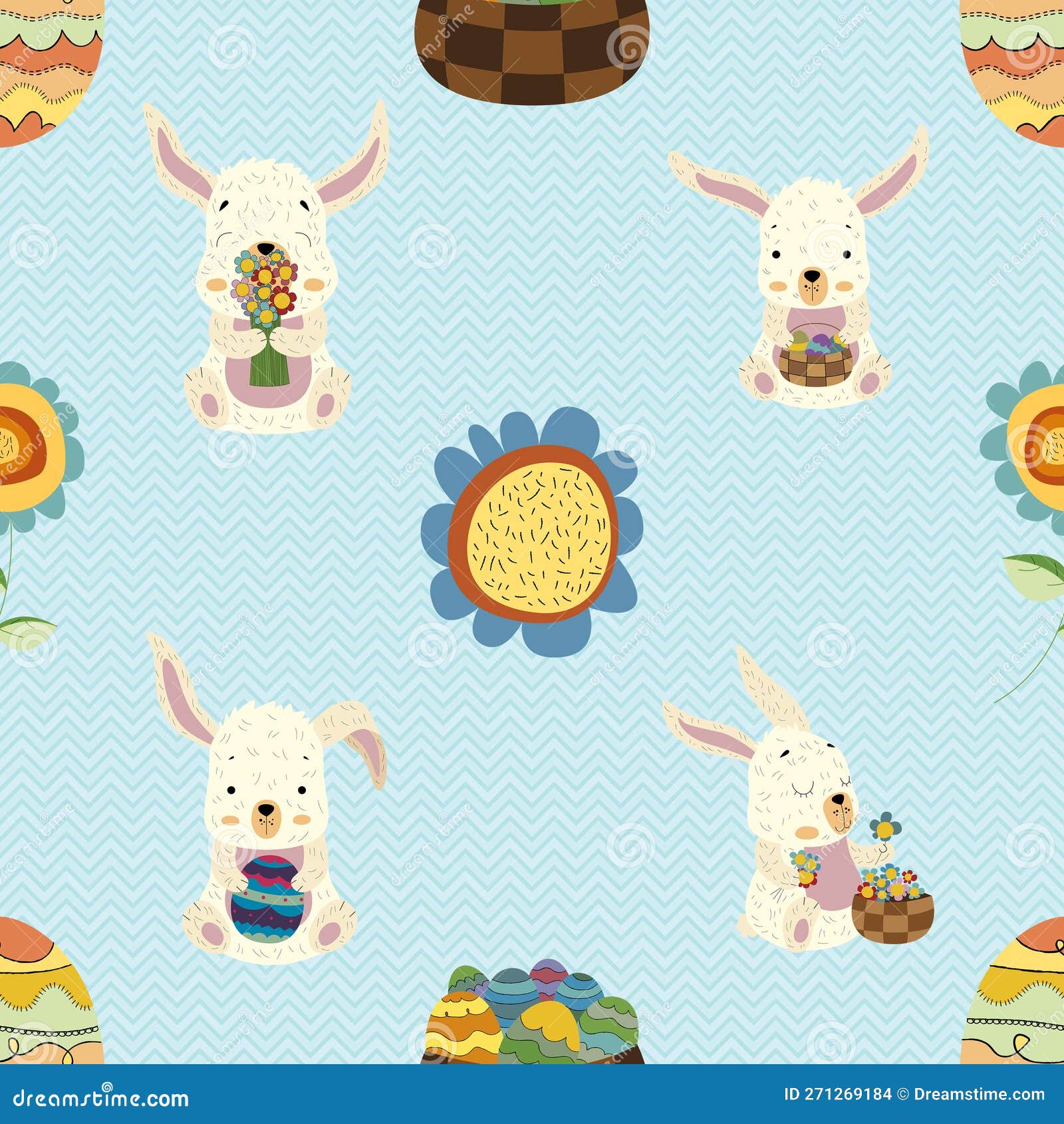 Seamless Repeating Pattern Celebrating Festive Easter during Spring ...