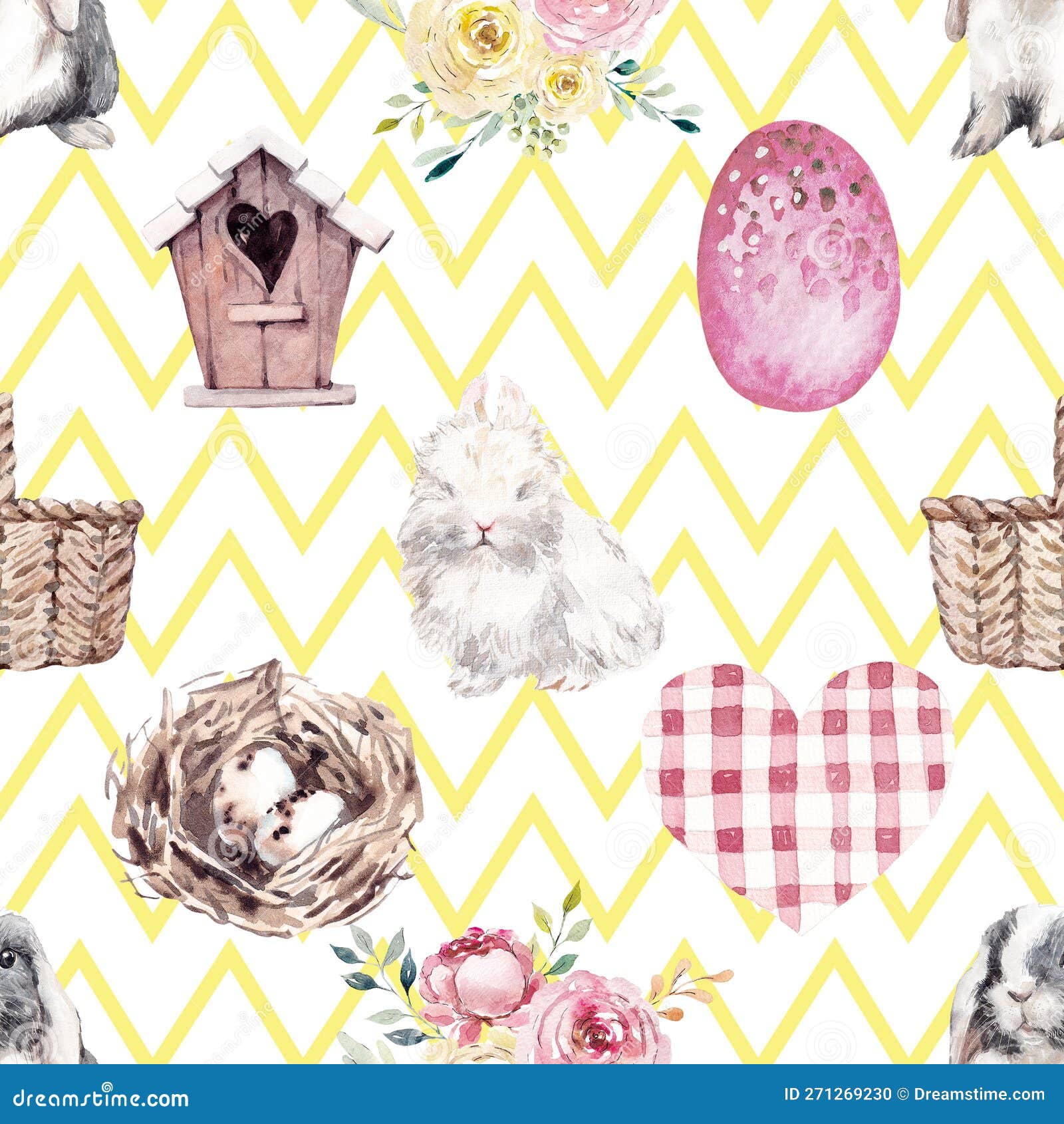 Seamless Repeating Pattern Celebrating Festive Easter during Spring ...