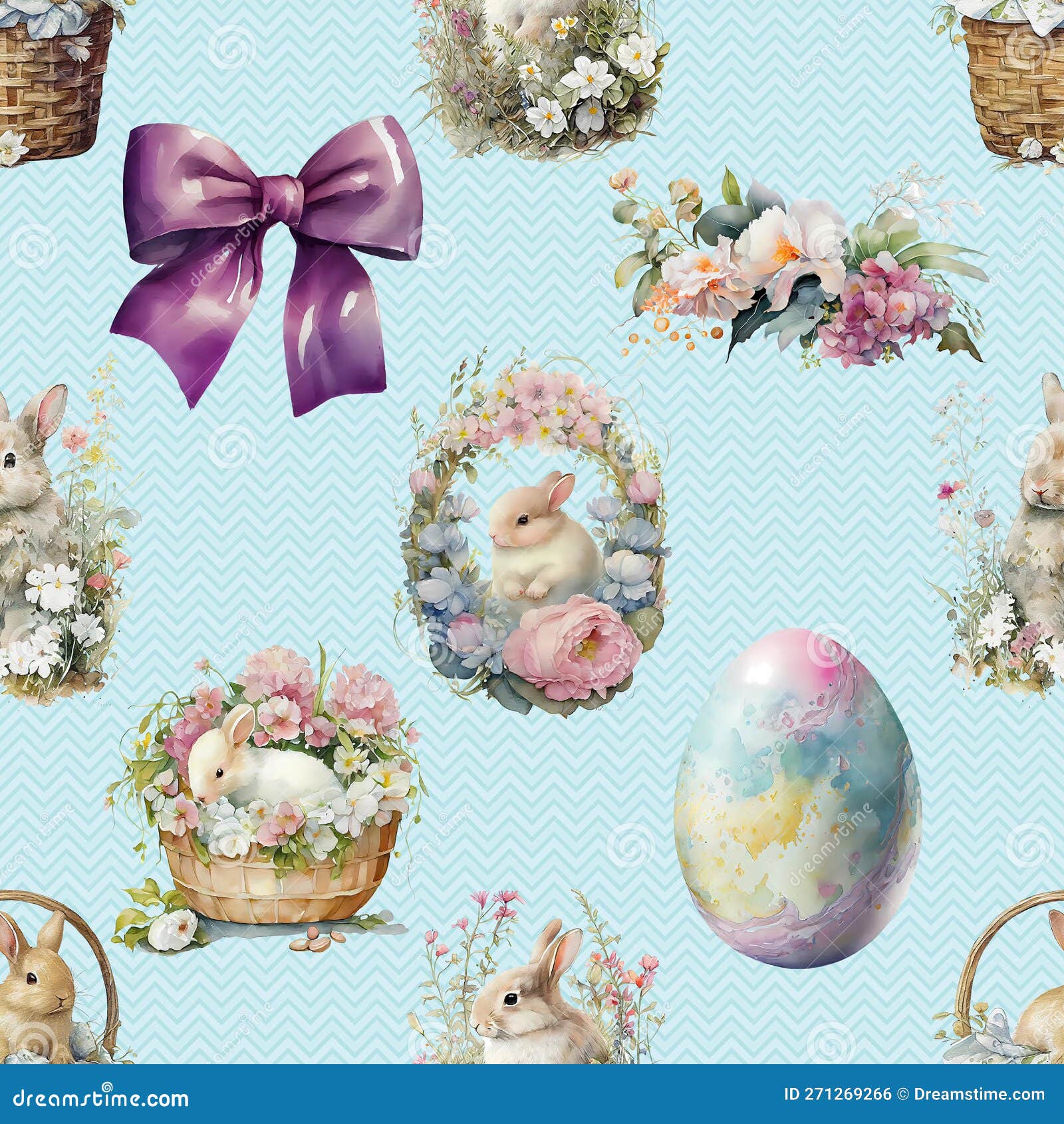Seamless Repeating Pattern Celebrating Festive Easter during Spring ...
