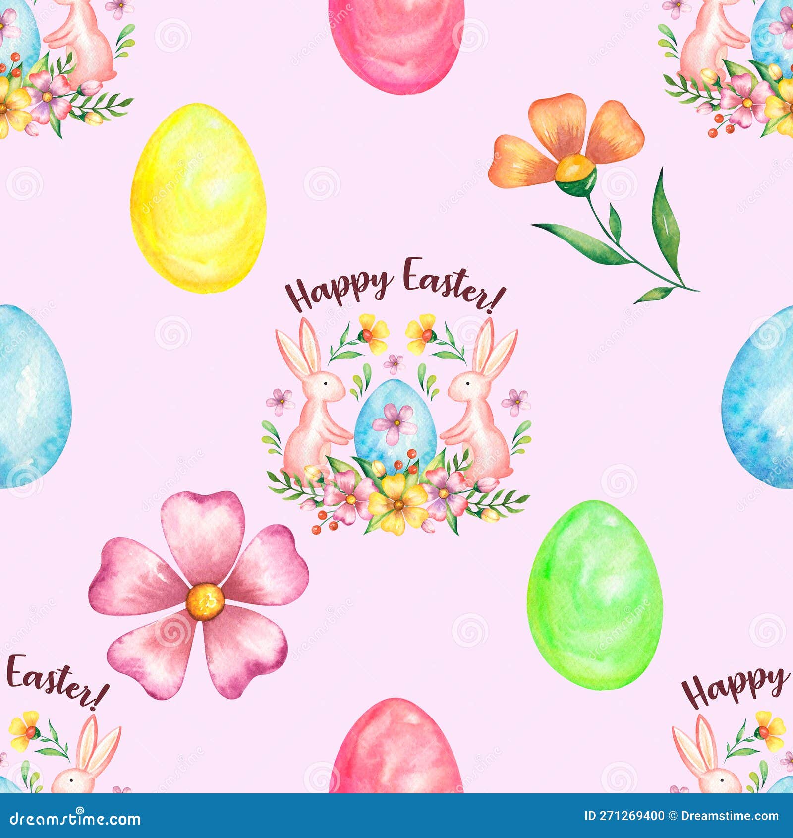 Seamless Repeating Pattern Celebrating Festive Easter during Spring ...