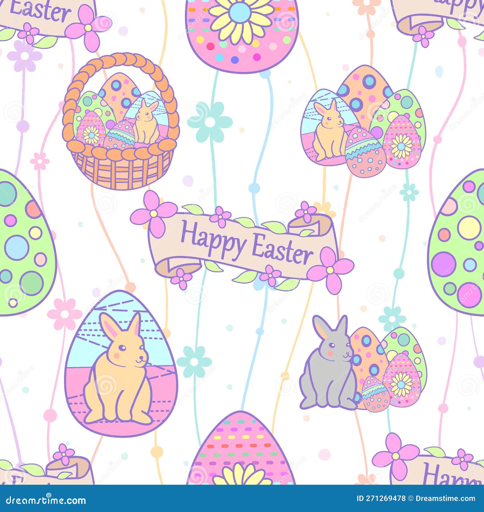 Seamless Repeating Pattern Celebrating Festive Easter during Spring ...
