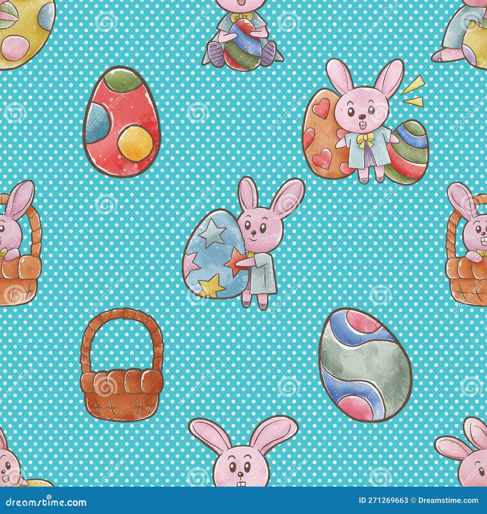 Seamless Repeating Pattern Celebrating Festive Easter during Spring ...