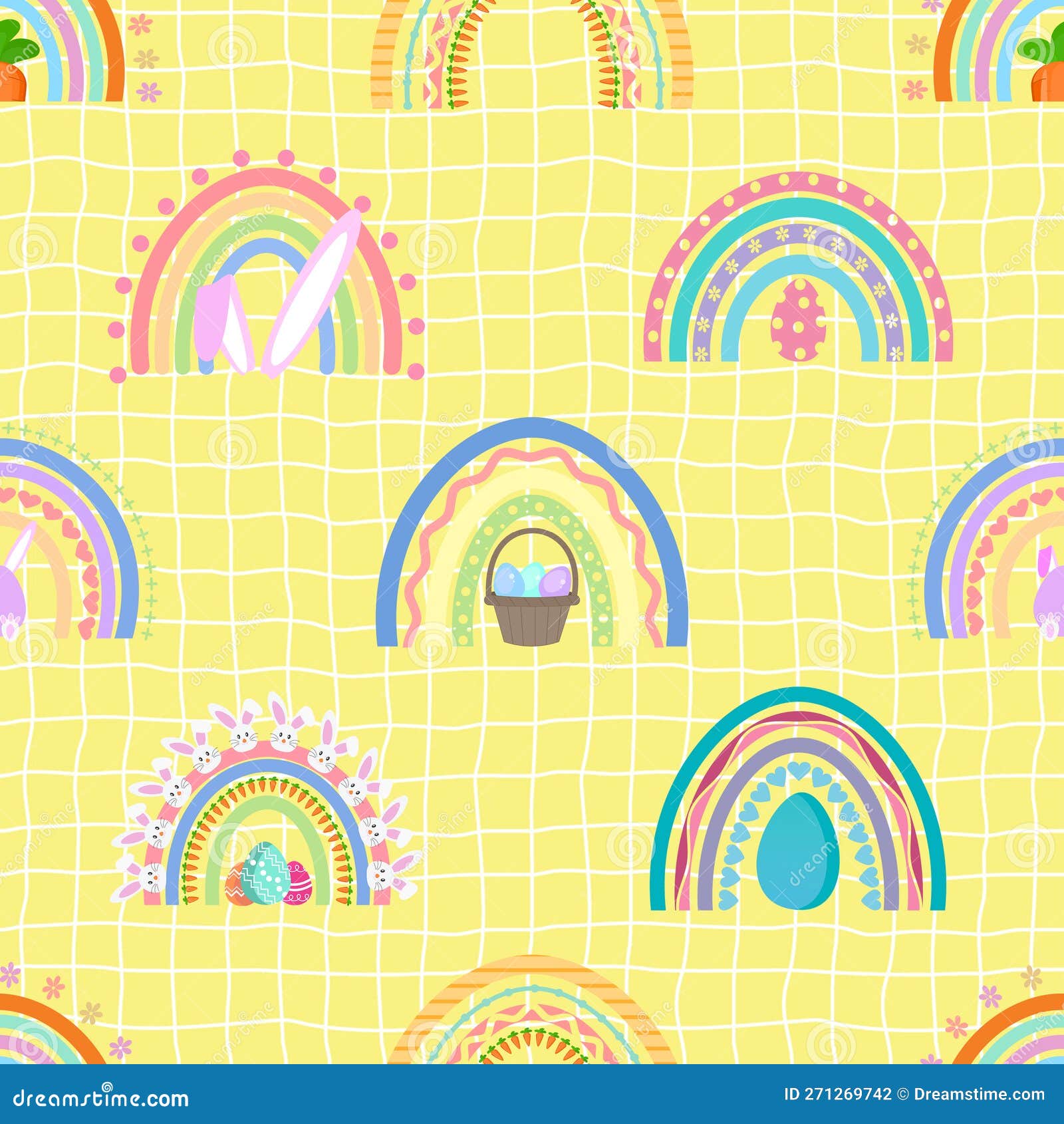Seamless Repeating Pattern Celebrating Festive Easter during Spring ...