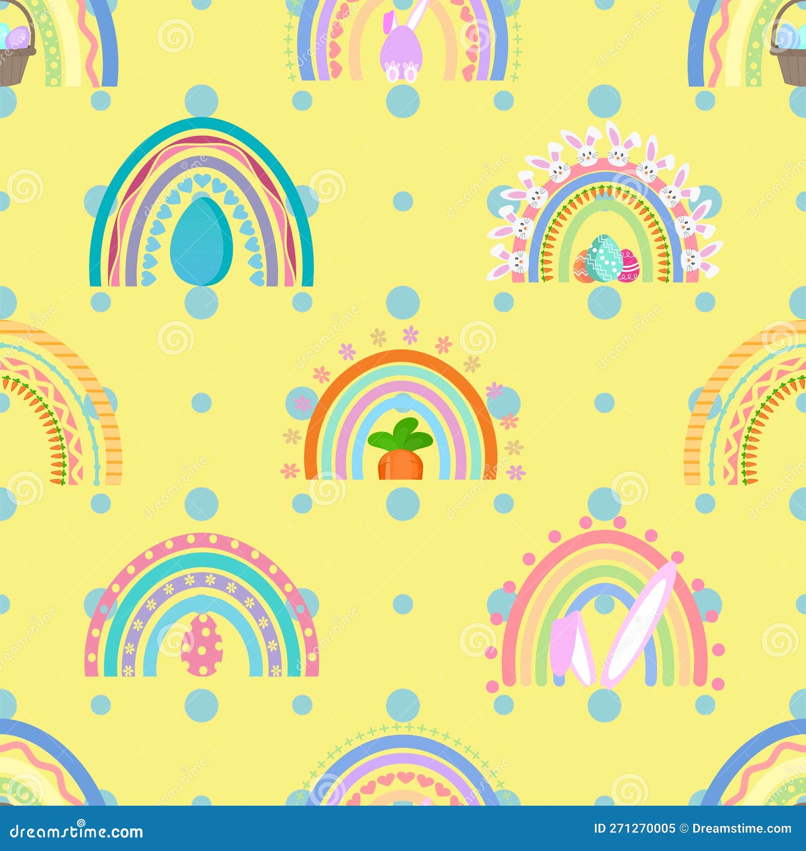 Seamless Repeating Pattern Celebrating Festive Easter during Spring ...