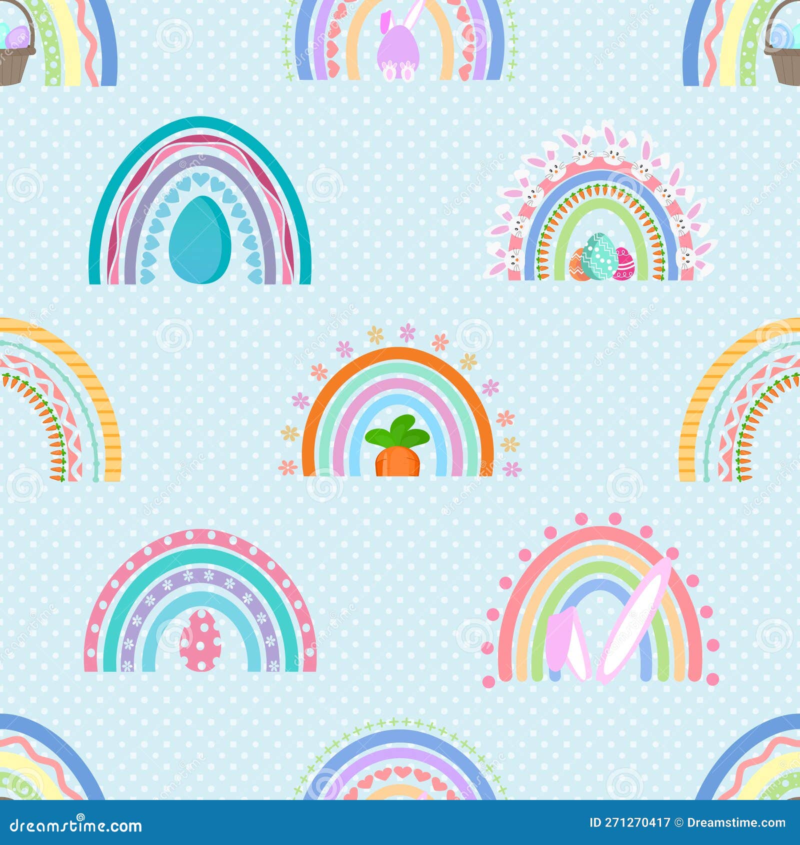Seamless Repeating Pattern Celebrating Festive Easter during Spring ...