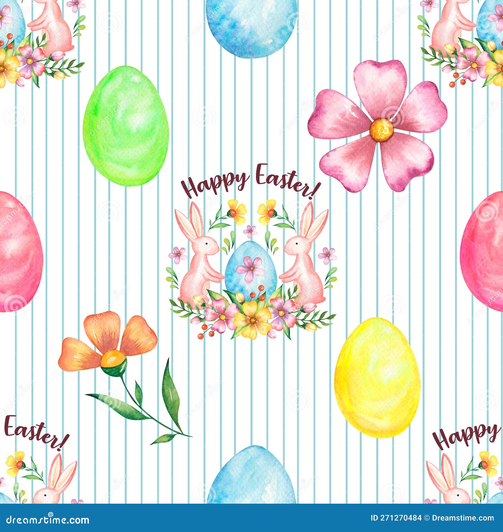 Seamless Repeating Pattern Celebrating Festive Easter during Spring ...