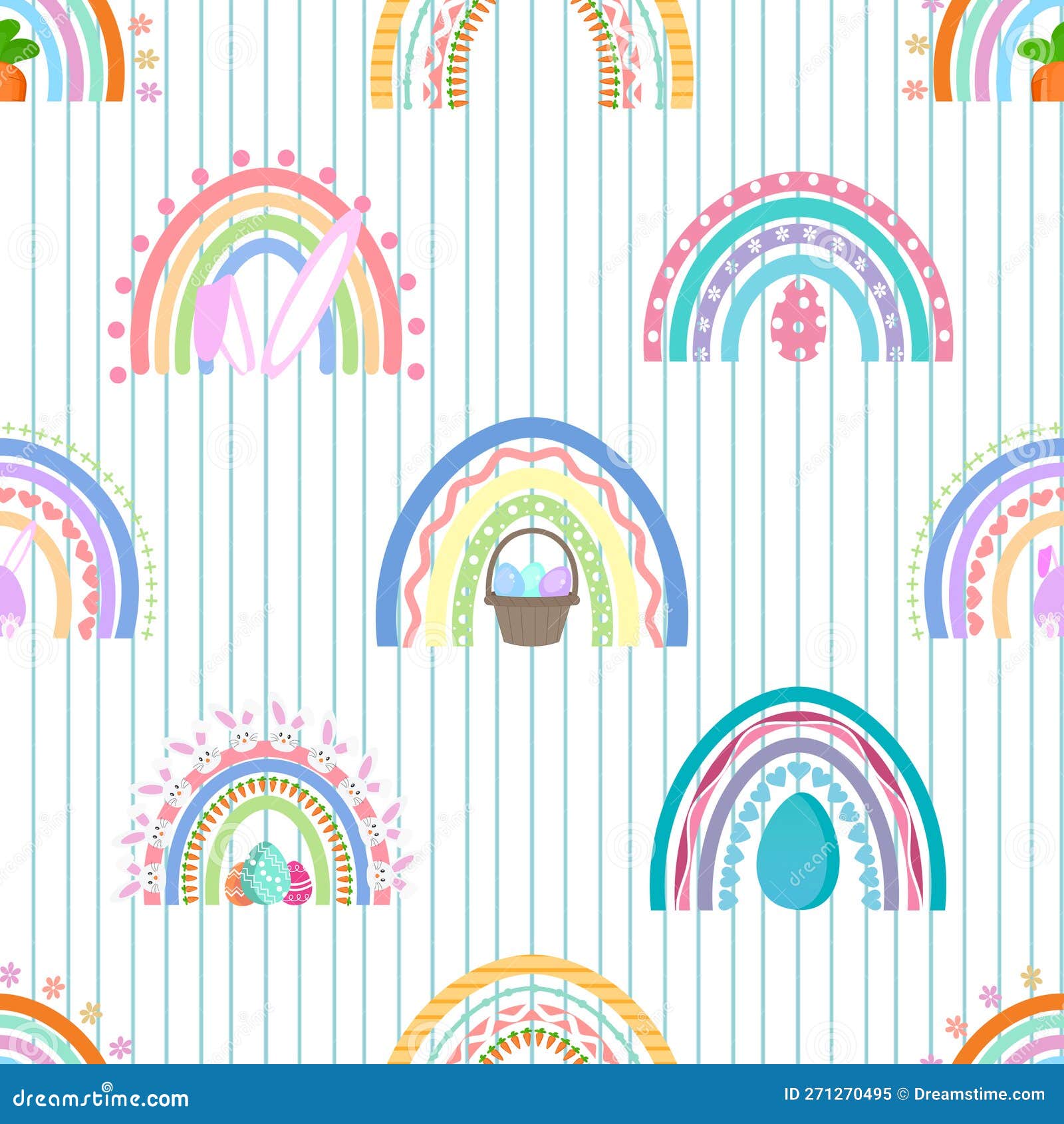 Seamless Repeating Pattern Celebrating Festive Easter during Spring ...