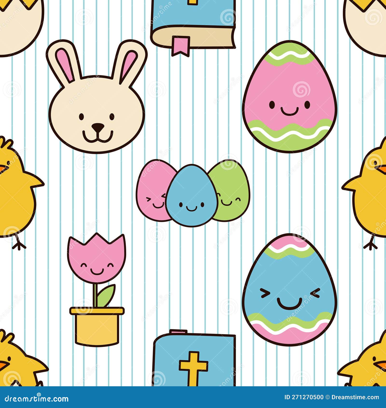 Seamless Repeating Pattern Celebrating Festive Easter during Spring ...