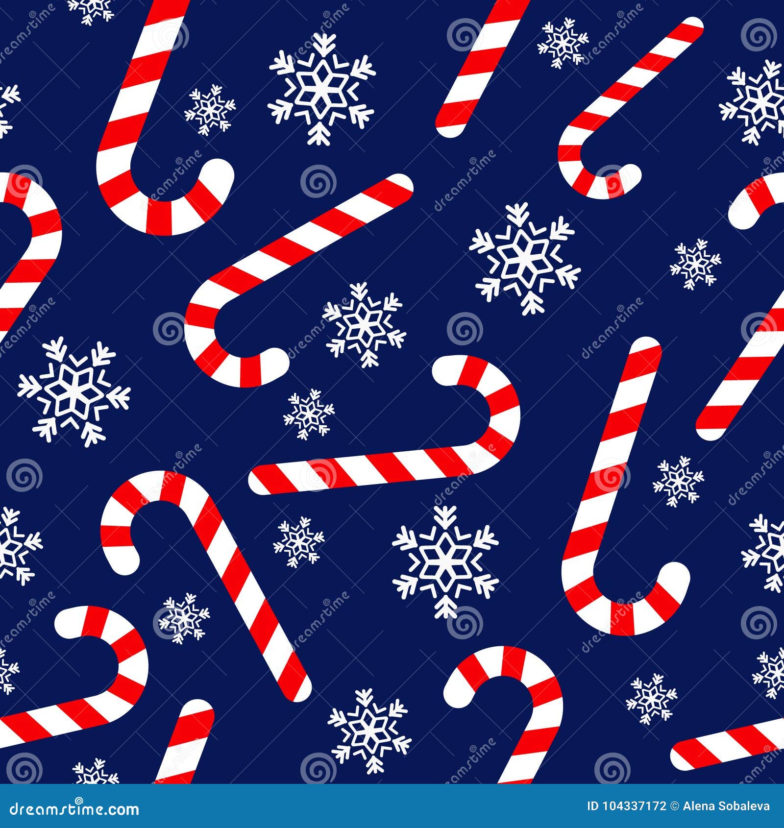 Seamless Pattern with Candy Canes Stock Vector - Illustration of ...