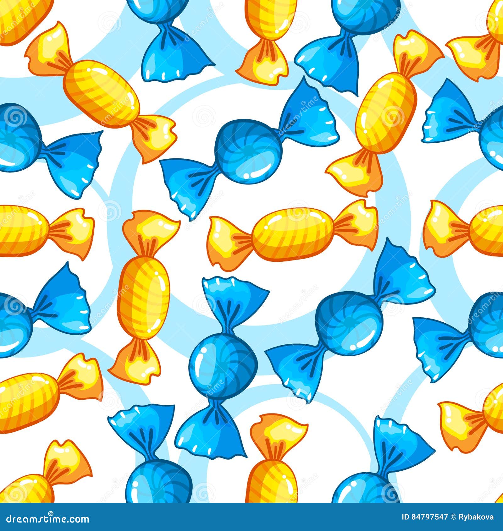Seamless Pattern with Candy Stock Illustration - Illustration of ...