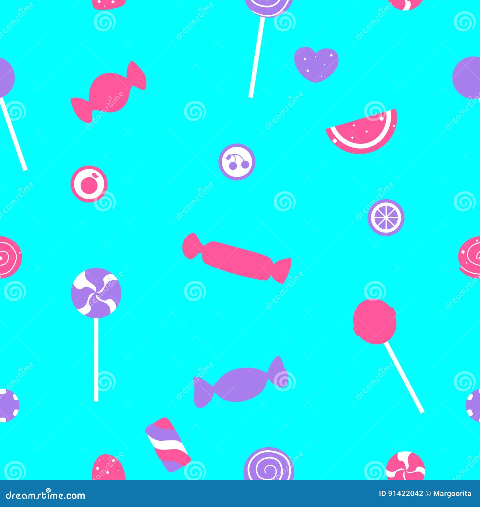 Seamless pattern candy stock vector. Illustration of group - 91422042