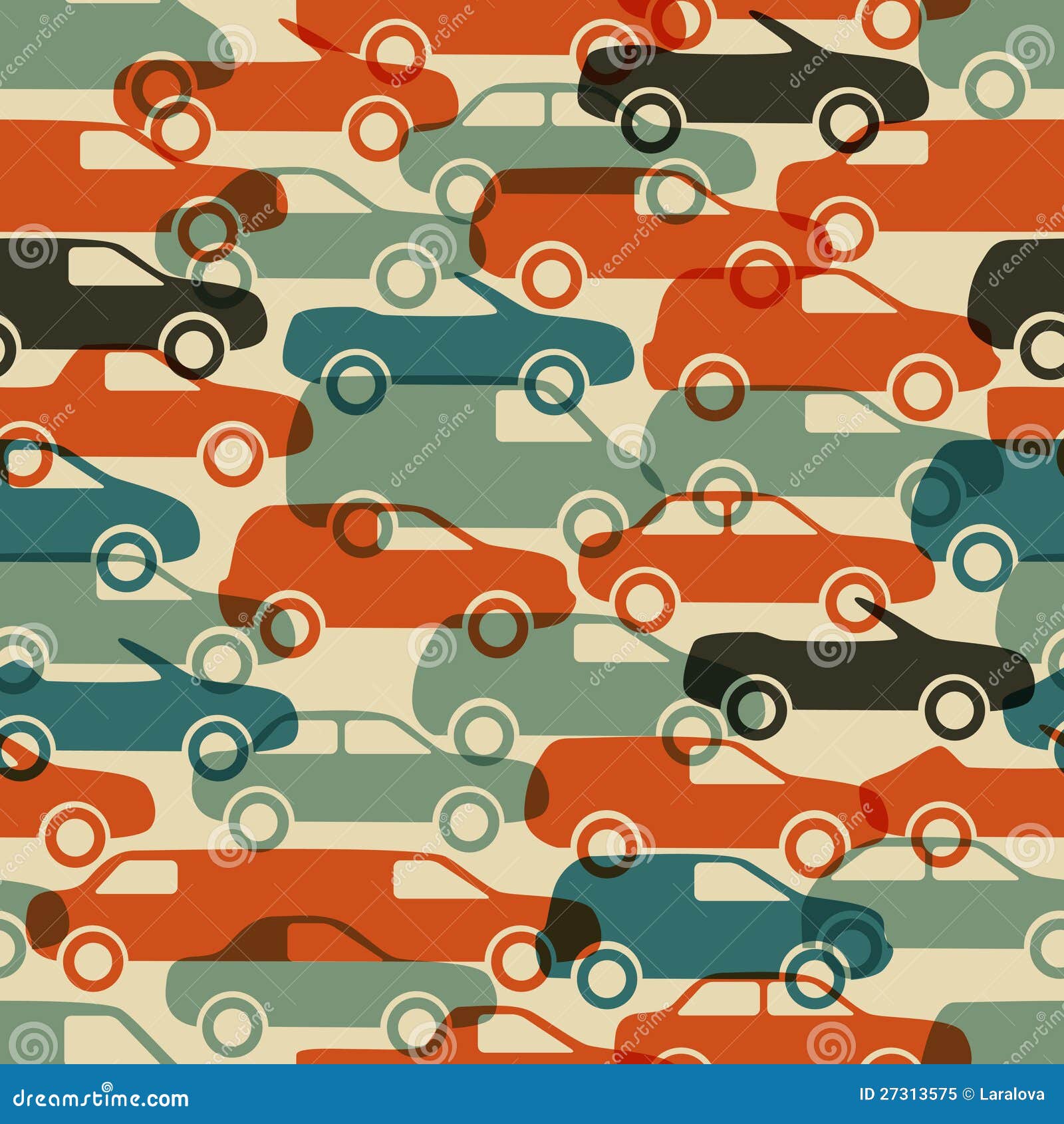 Seamless pattern with cars stock vector. Illustration of decoration ...