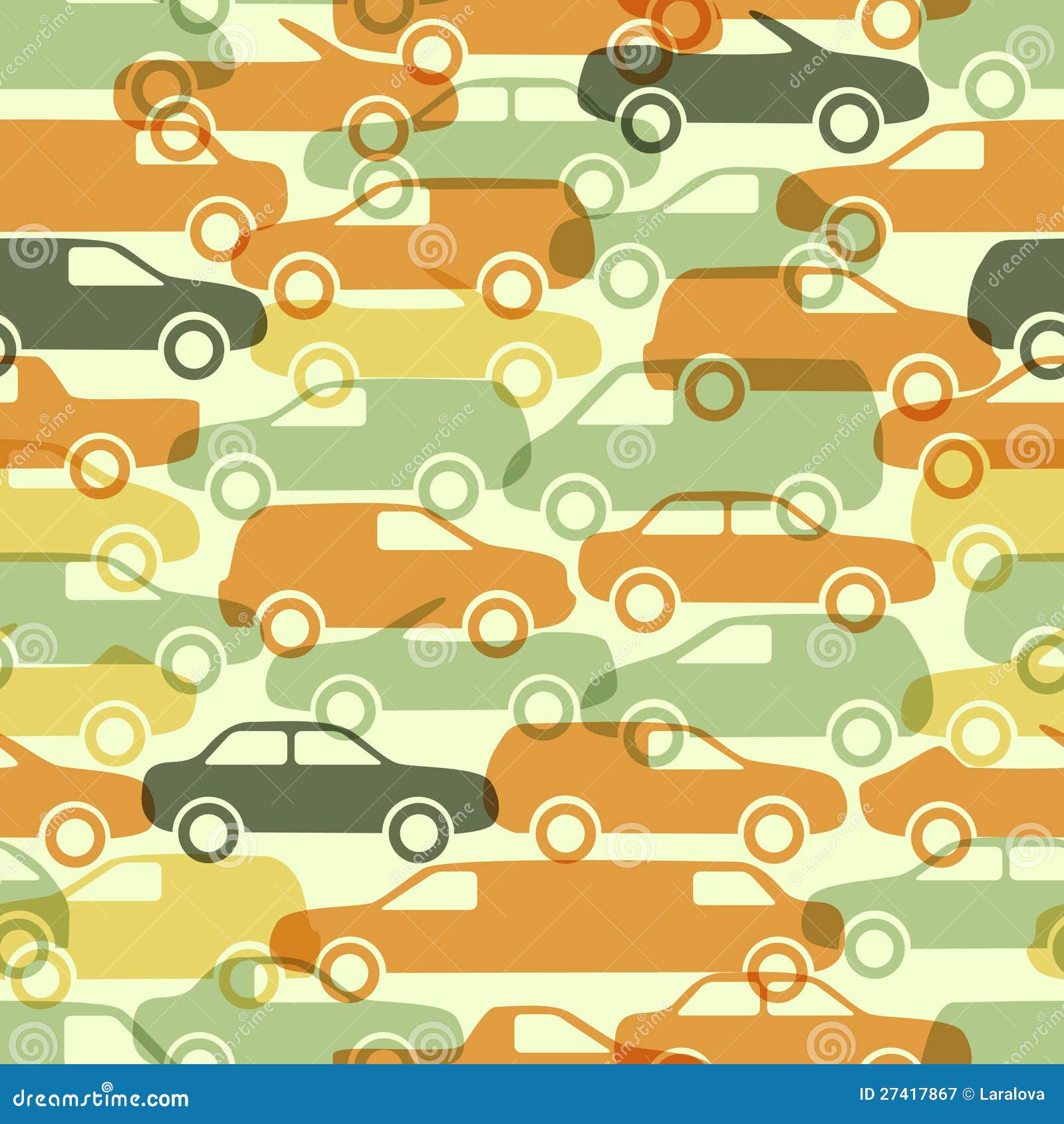Seamless Pattern With Cars Royalty Free Stock Photography - Image: 27417867