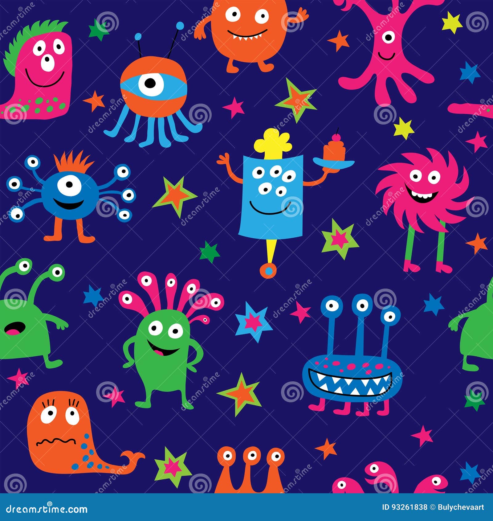 Cartoon Ufo Aliens Group Coloring Page Vector Illustration ...