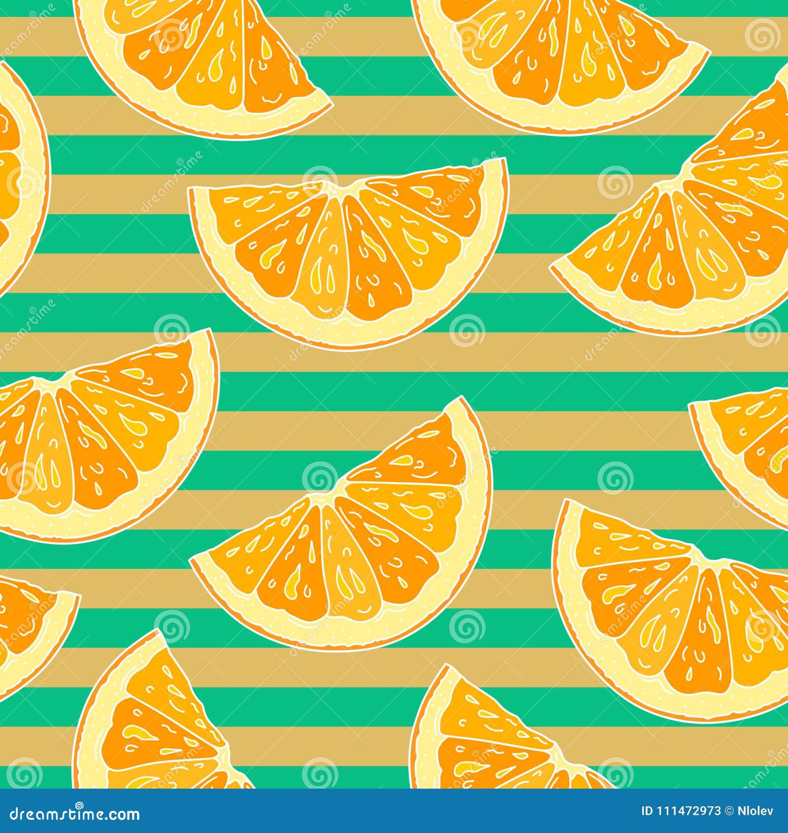 Seamless Pattern with Sliced Citrus. Stock Vector - Illustration of ...