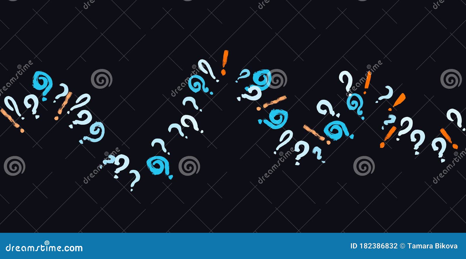 Seamless Pattern Cartoon Questions, Exclamation Marks Stock ...