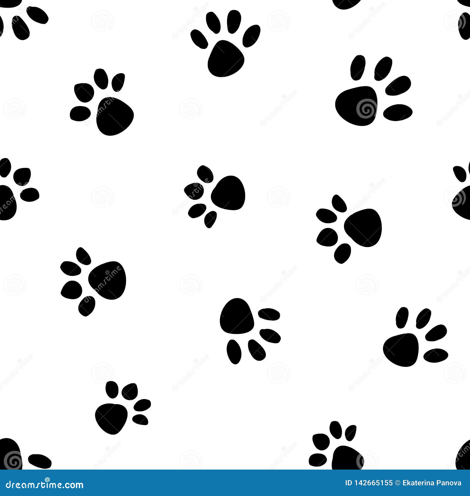 Seamless Pattern with Cats Steps from Summer Time. Stock Vector ...