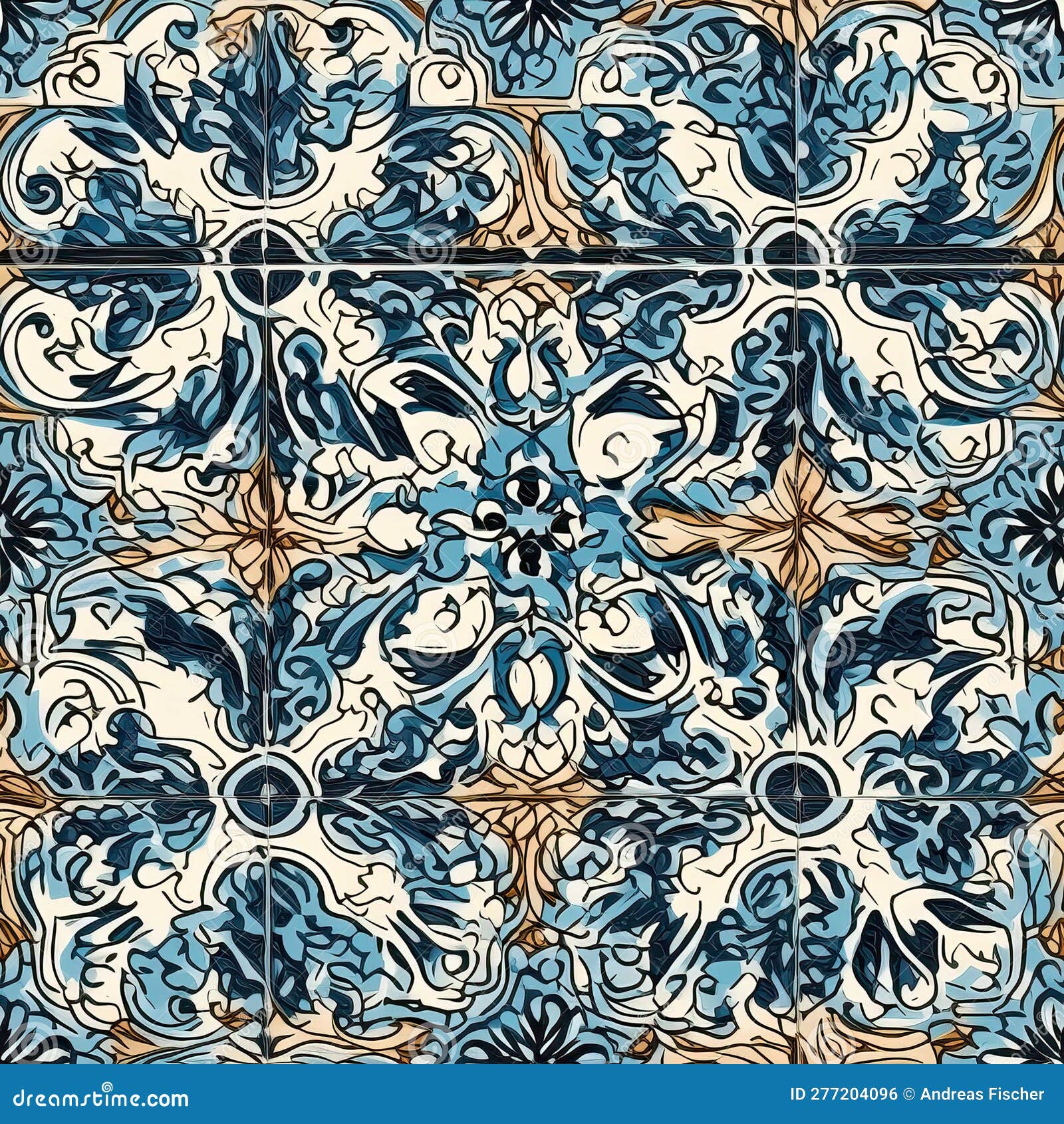 Seamless Pattern with Ceramic Tile Pattern. Absrtract Decorative ...