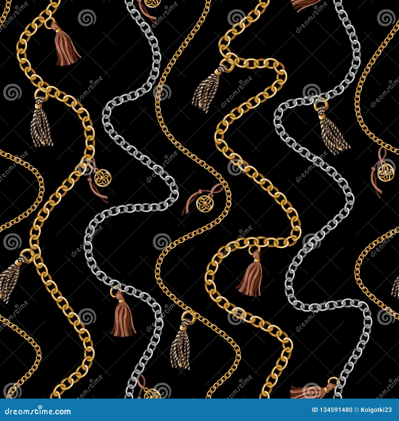 Seamless Pattern with Chain for Fabric Design. Vector. Stock ...