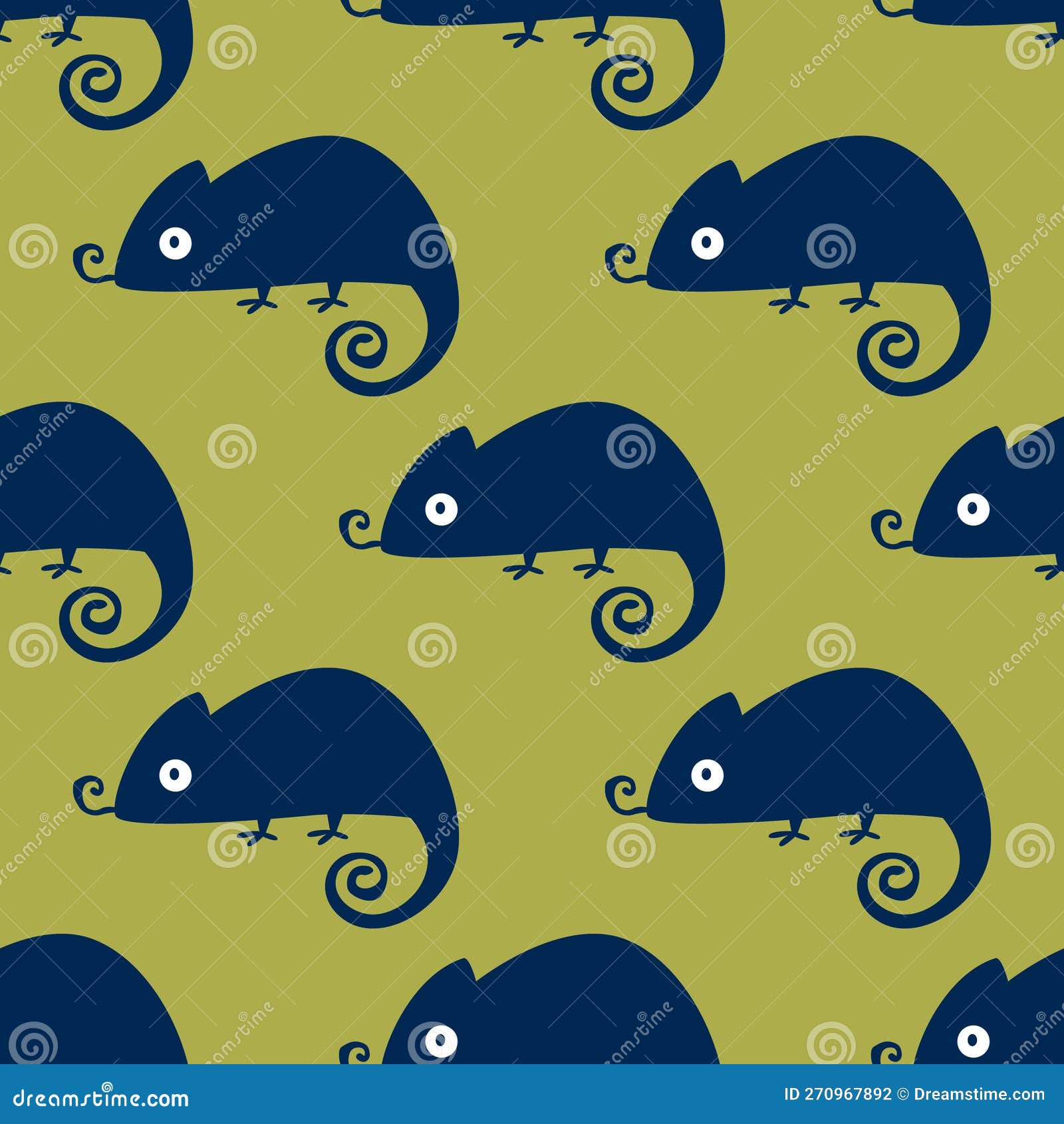 Seamless Pattern with Chameleons for Prints, Clothing, Packagings Stock ...
