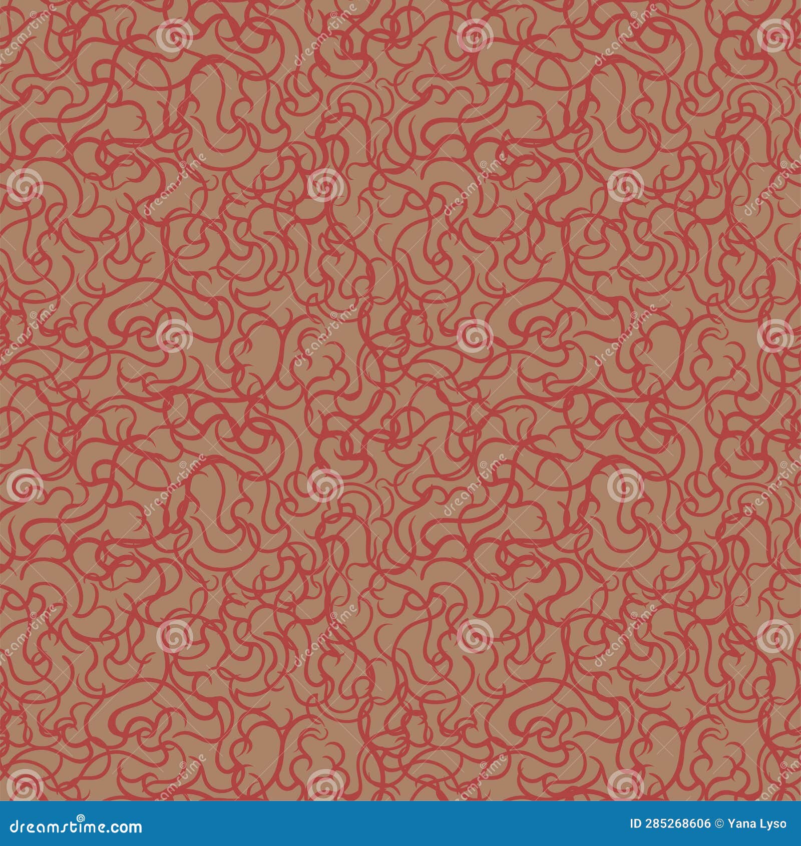 Seamless Pattern. Chaotic Psychedelic Hypnotic Pattern with Red Smoky ...