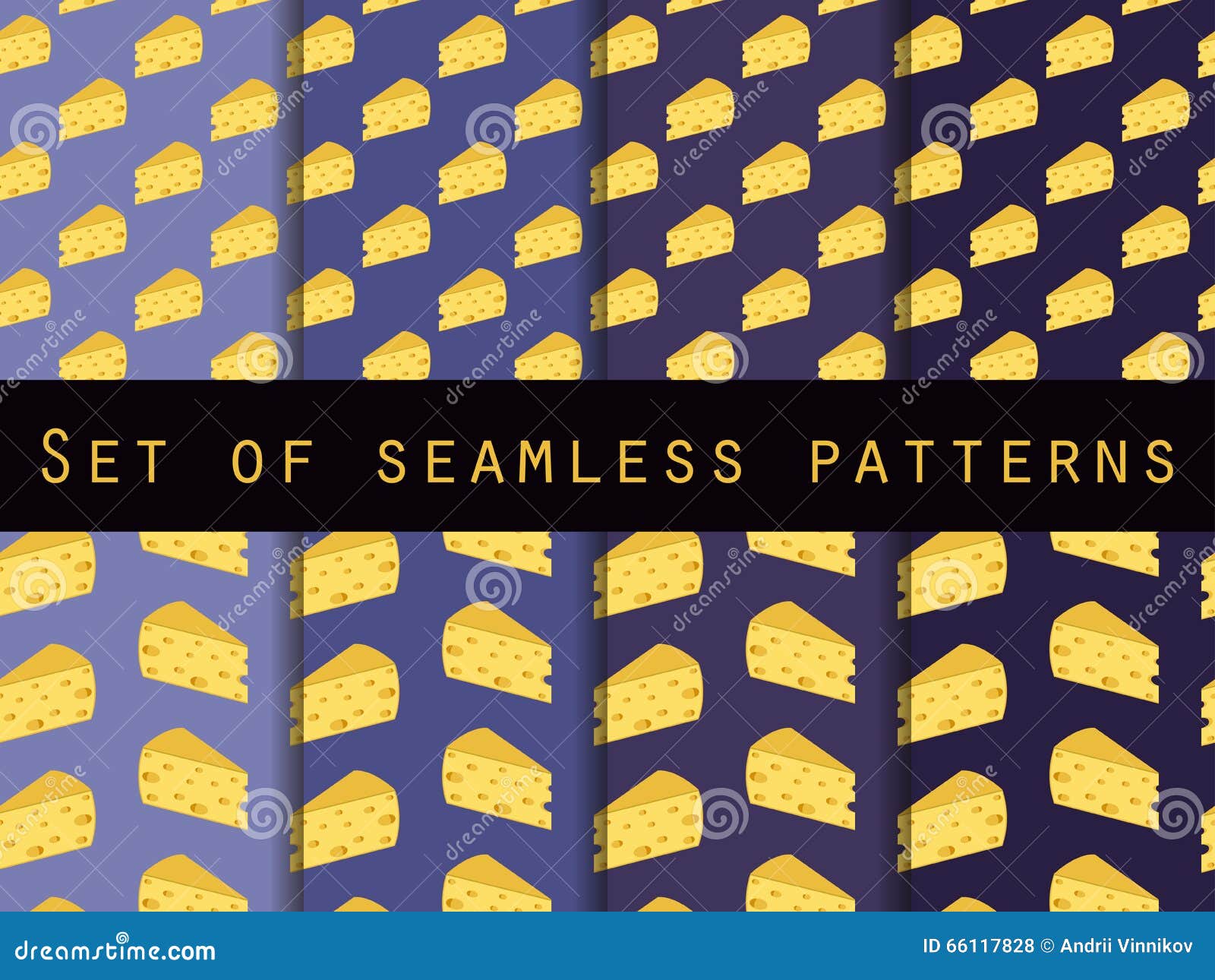 Seamless Pattern with Cheese. Cheese with Holes. Set. the Patter Stock ...