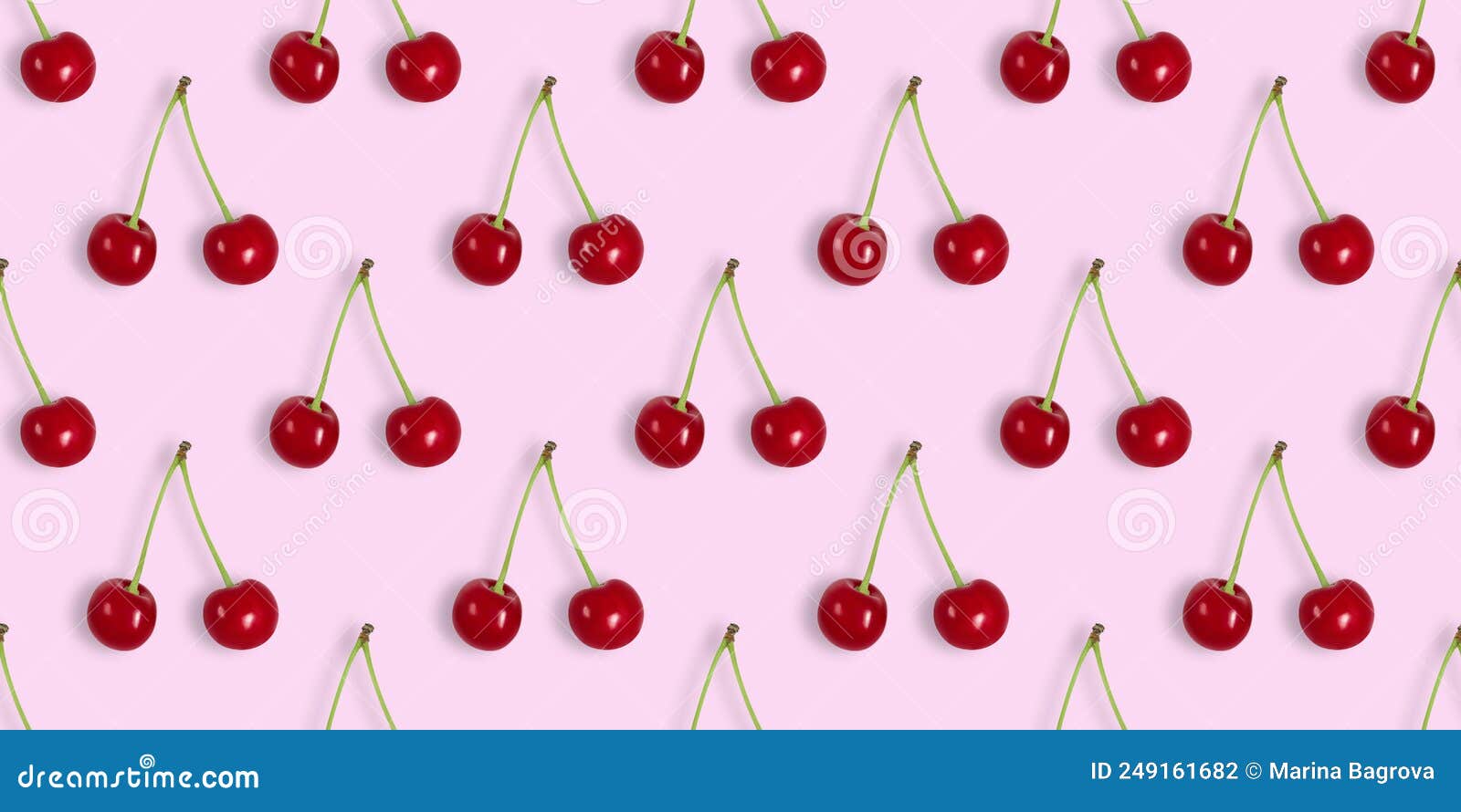 Seamless Pattern with Cherries on Pink Background. Cherry Seamless ...