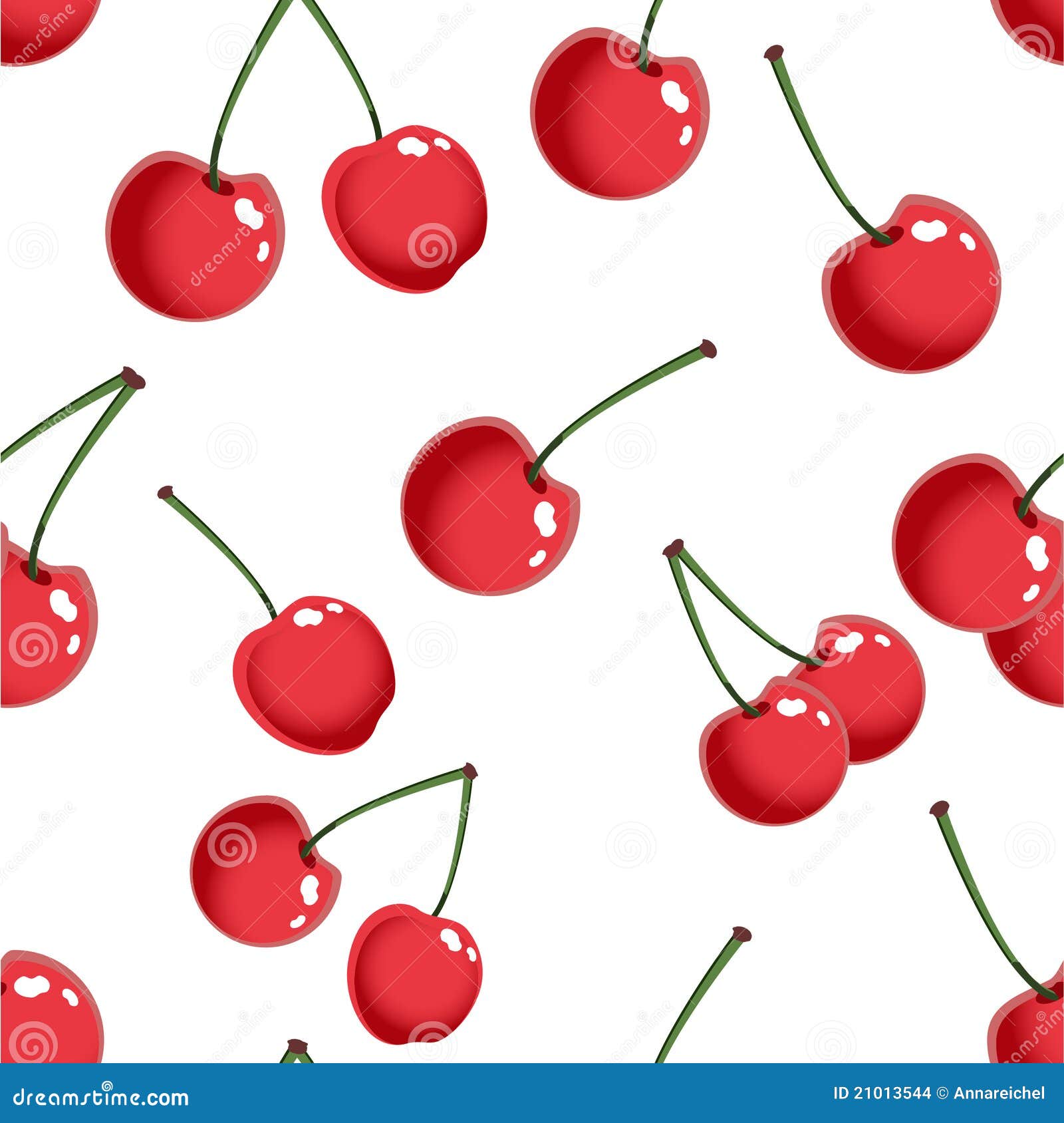 Seamless Pattern with Cherry Stock Vector - Illustration of seamless ...
