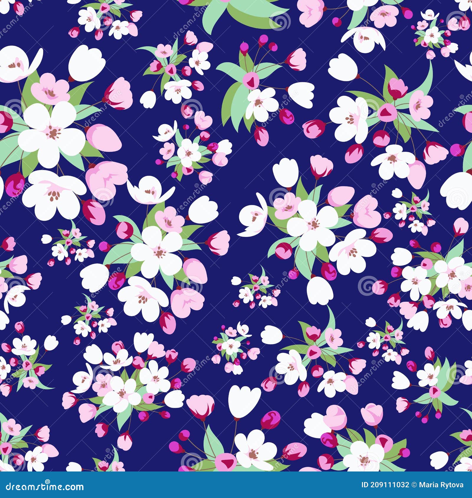 Seamless Pattern with Cherry 1 Stock Vector - Illustration of print ...
