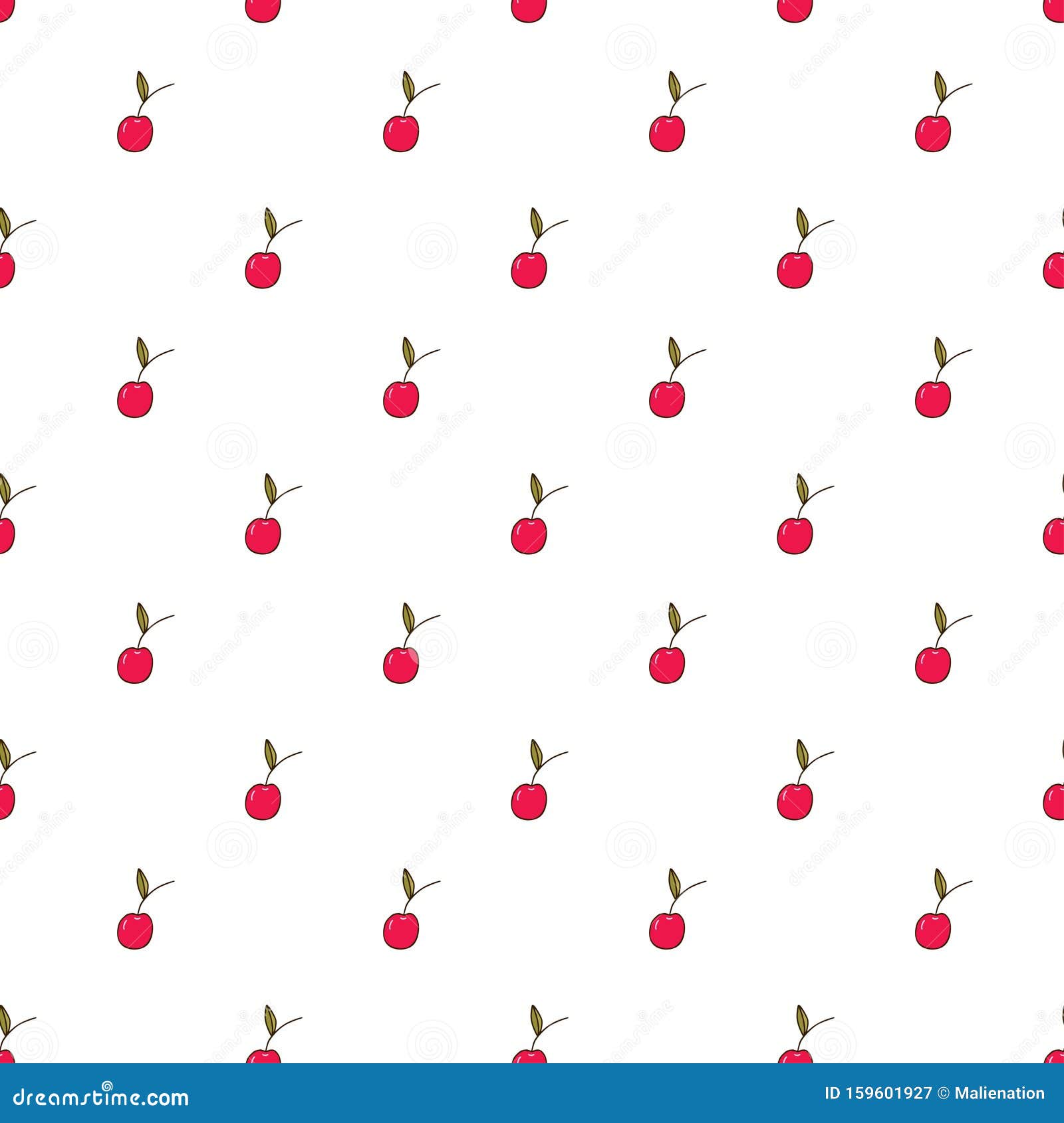 Seamless Pattern with Cherry. Endless Repeating Print Background ...