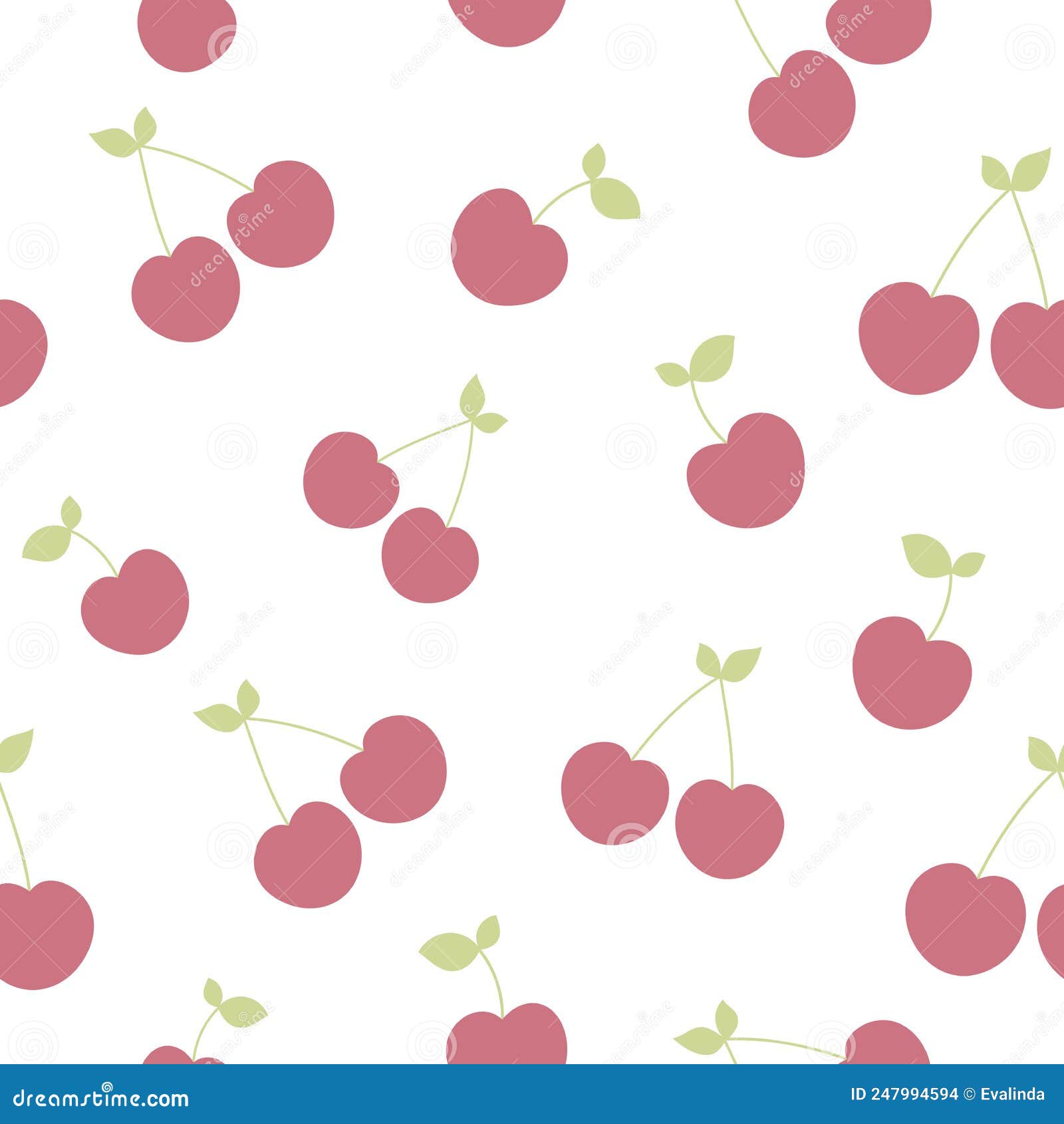 Seamless Pattern with Cherry. Vector Illustration Stock Vector ...